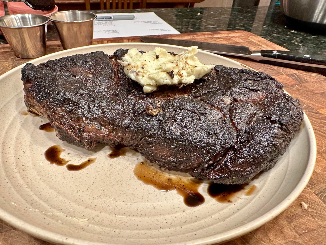 “Black and Bleu” - Cajun blue cheese stuffed ribeye 3hr@137° - Dining ...