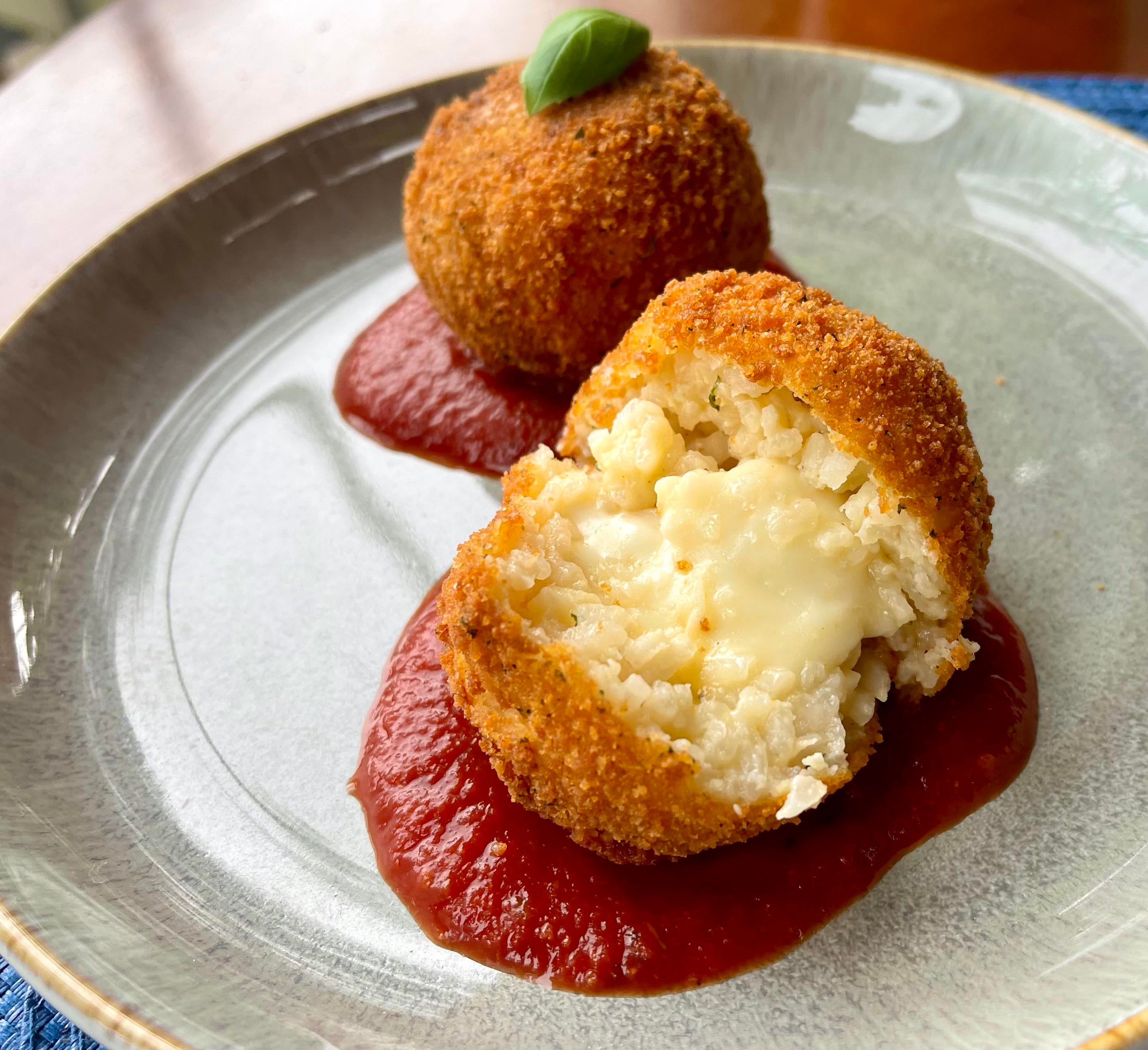 Made some arancini from leftover risotto - Dining and Cooking