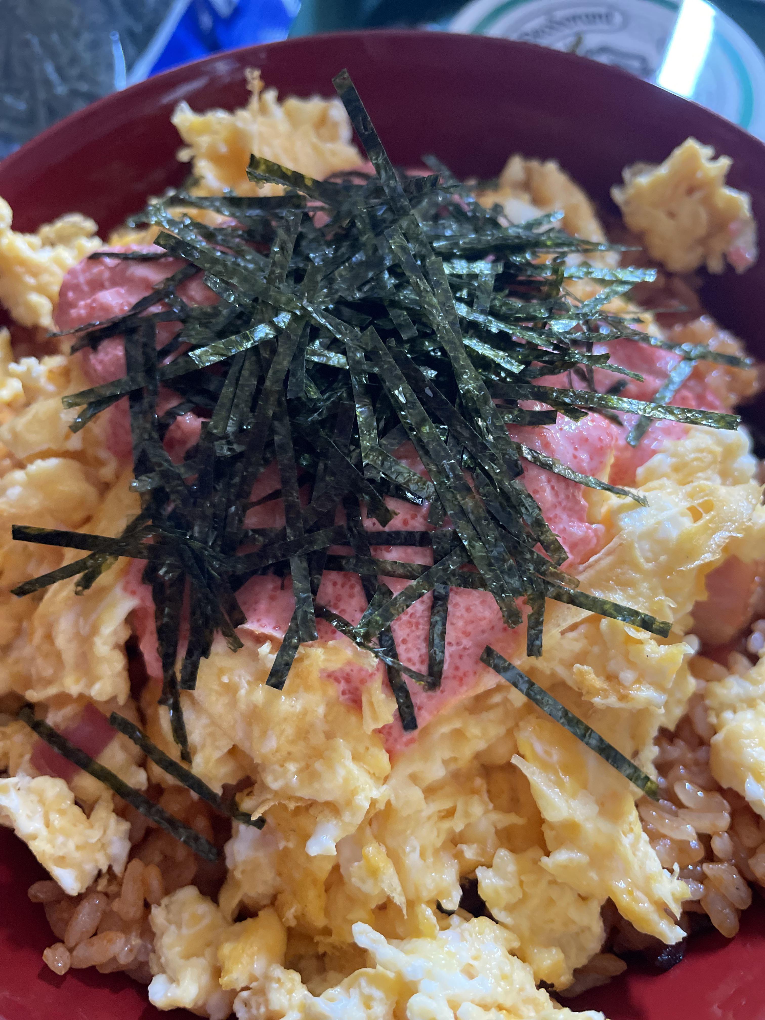Epic failed omurice mentai with nori on top .It ended up like like a scrambled egg. - Dining and ...