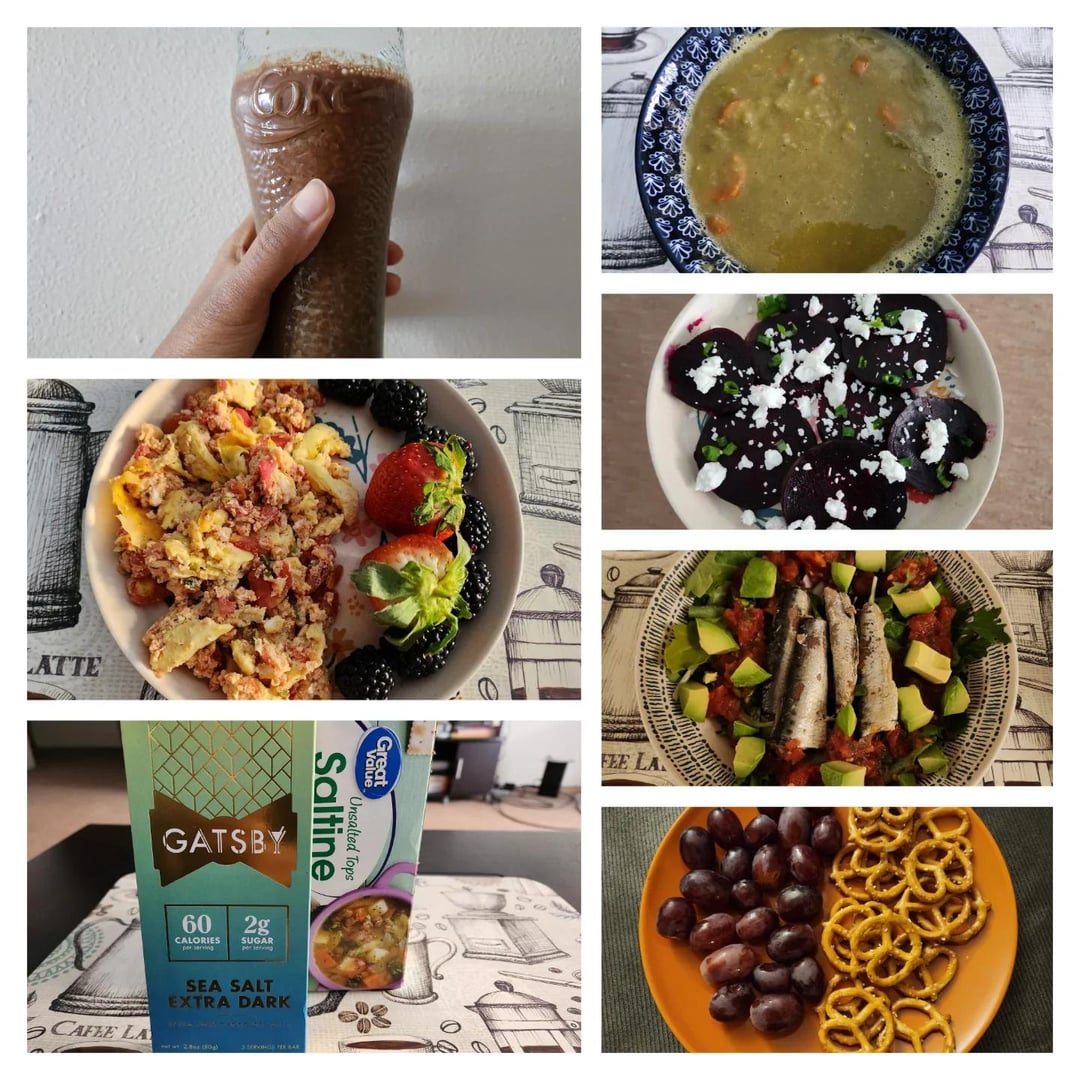1115 calorie day of eating. Pleased with how much variety I managed ...