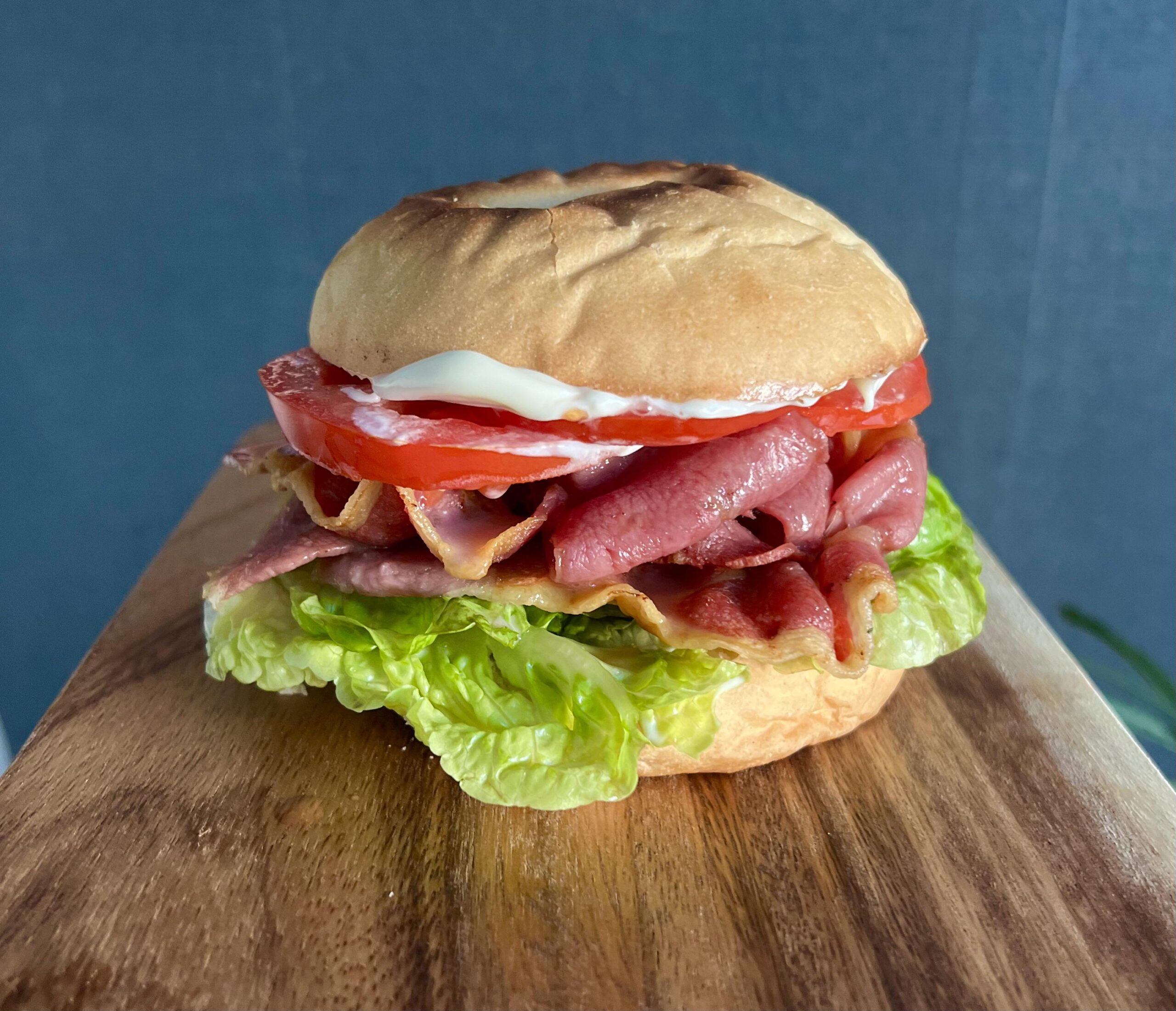 BLT on a toasted muffin. - Dining and Cooking