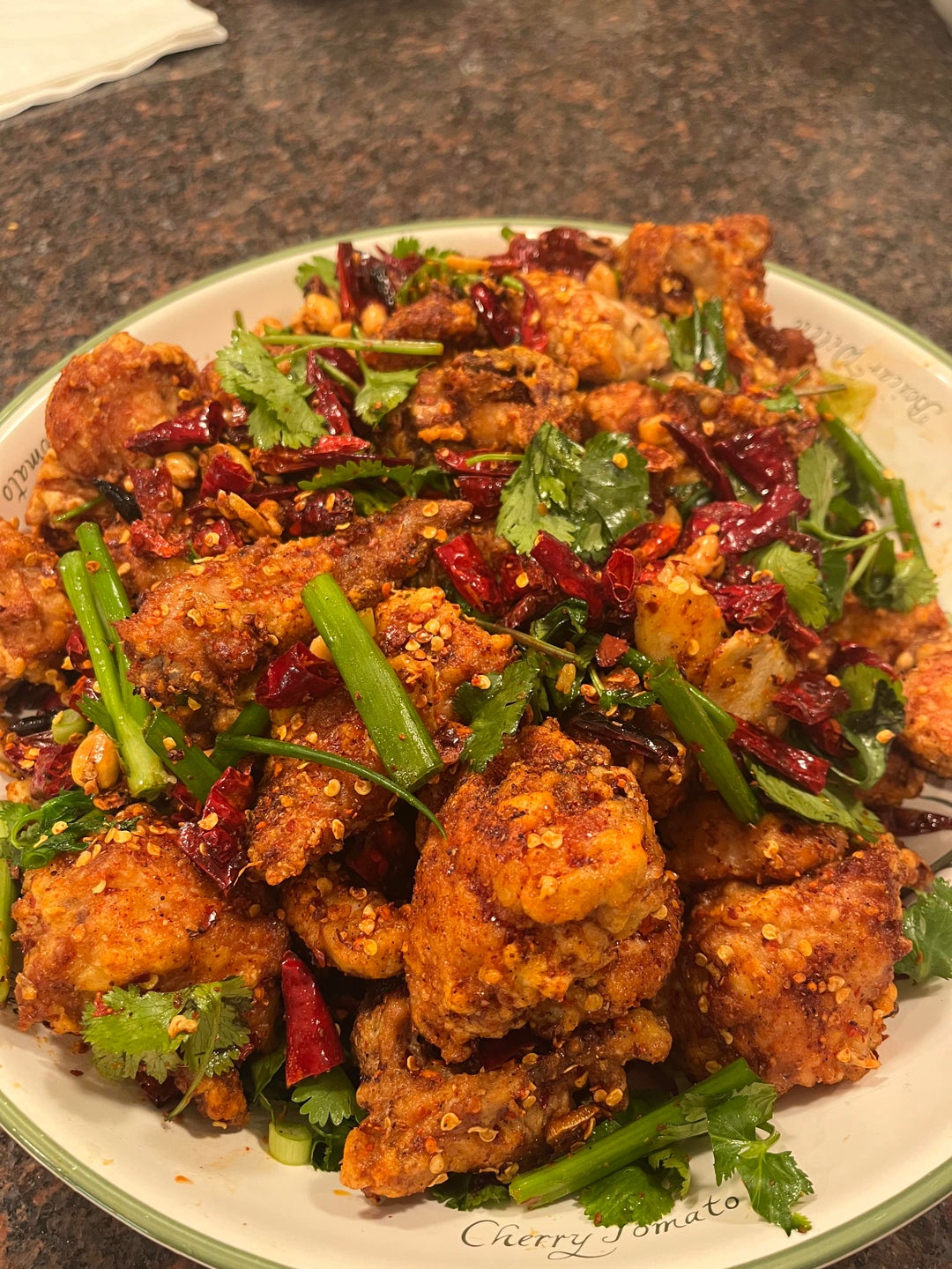 [homemade] Sichuan chicken laziji + sides - Dining and Cooking