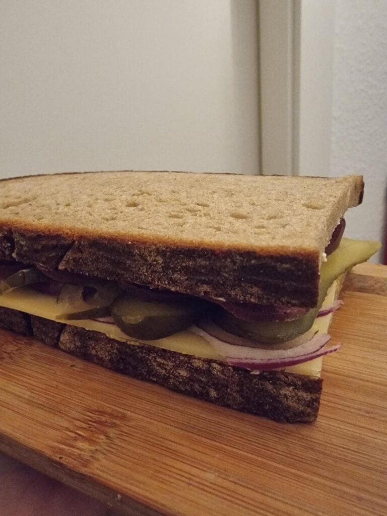 Fantasy inspired: The Dwarven breakfast sandwich. Aged gouda, red onion ...