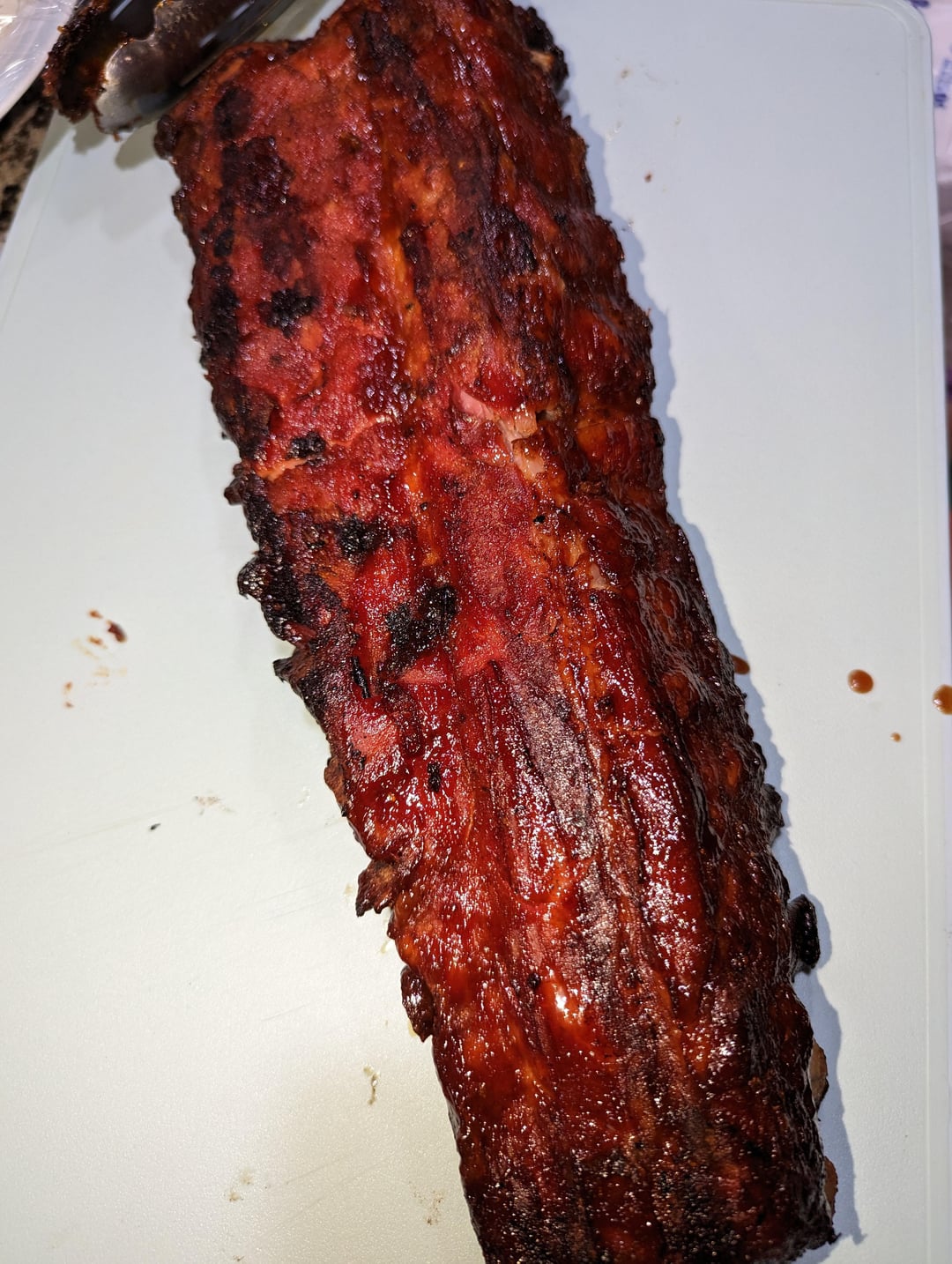 baby backs I did earlier. 5 hours to cook, 5 minutes to eat lmao ...
