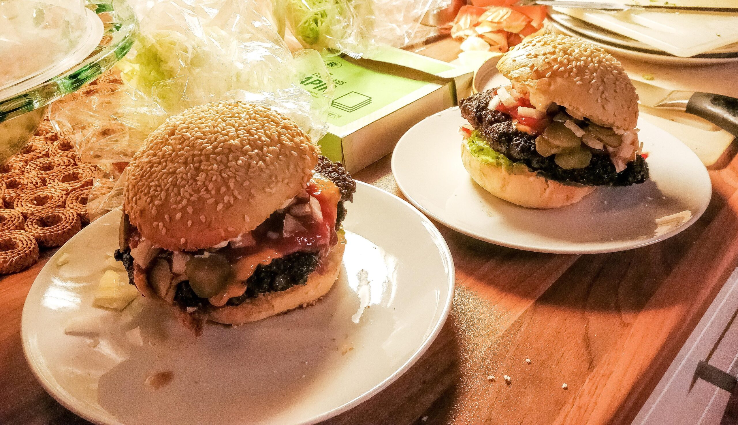 The Tipping Twins. 200g beef (almost half a pound) in homemade buns ...