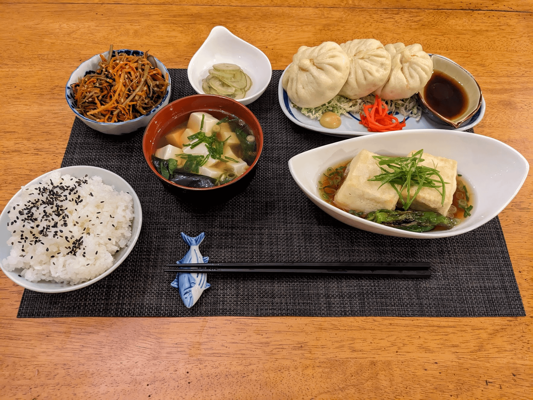 Some Japanese stuff I made (きんぴらごぼう、肉まん、揚げ豆腐、etc). - Dining and Cooking