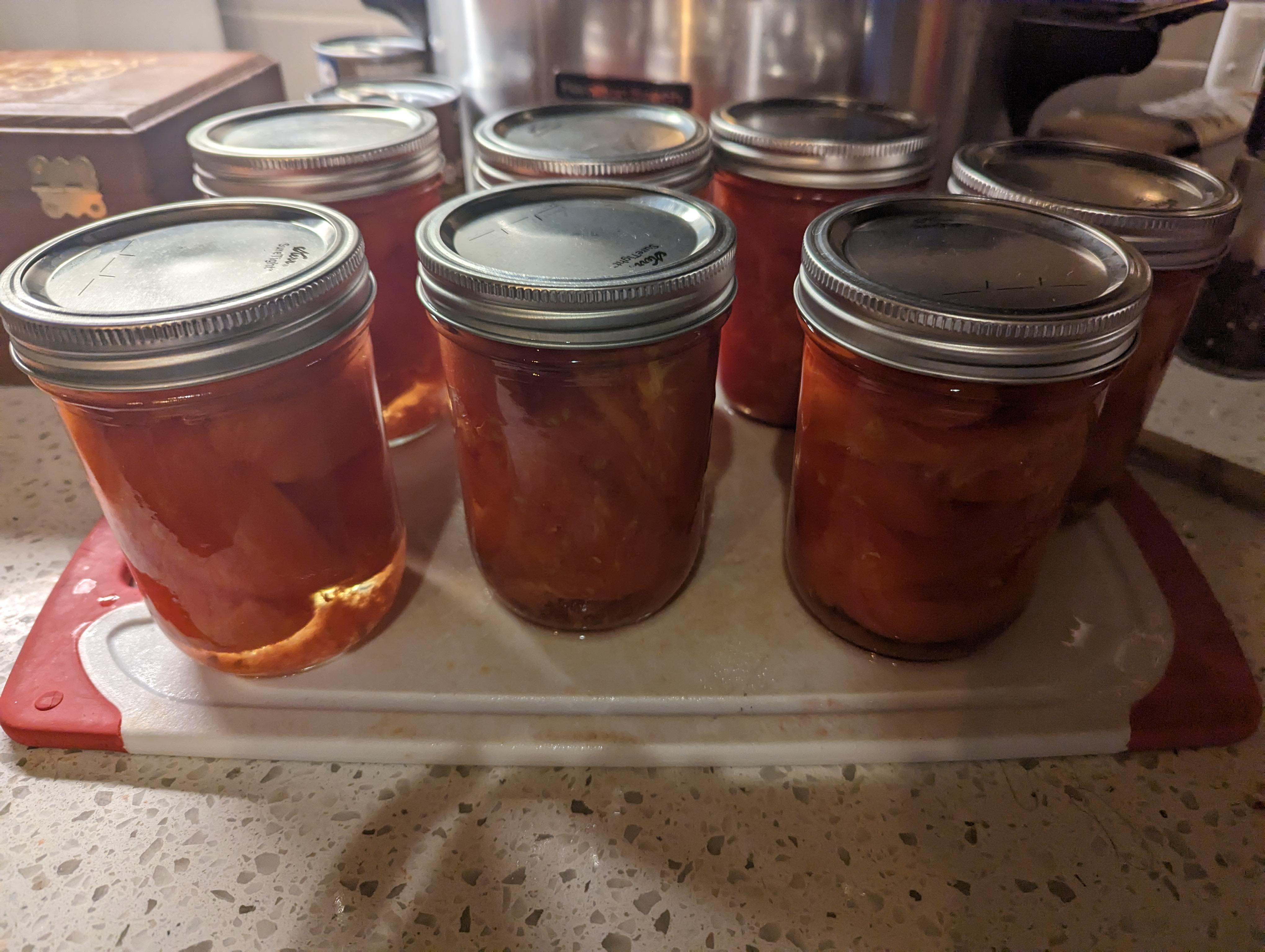 My first canning project ever. Raw pack quartered tomatoes. - Dining ...