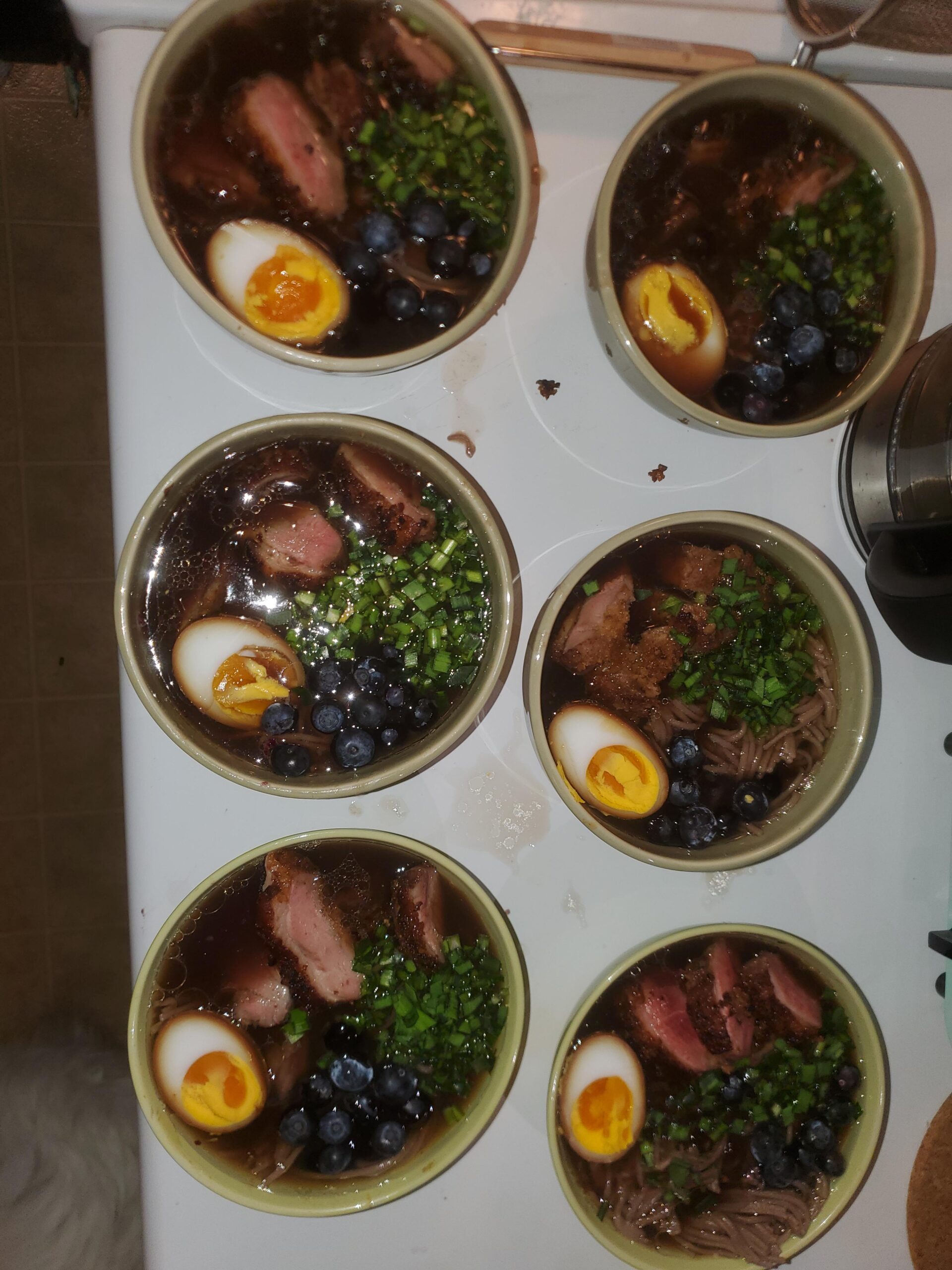 My take on Teiken's Blueberry Duck Ramen - Dining and Cooking