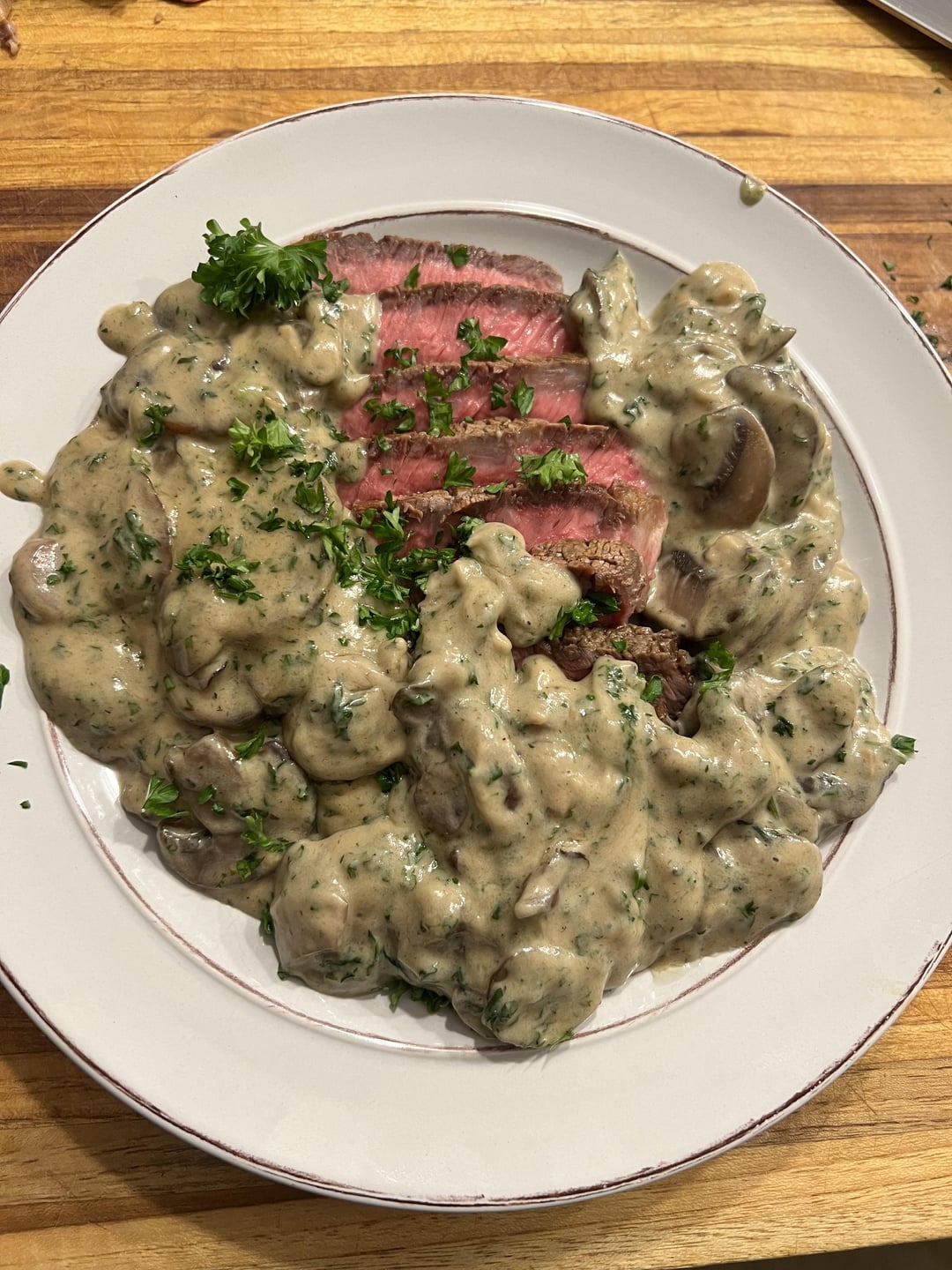 Ribeye and mushroom sauce - Dining and Cooking