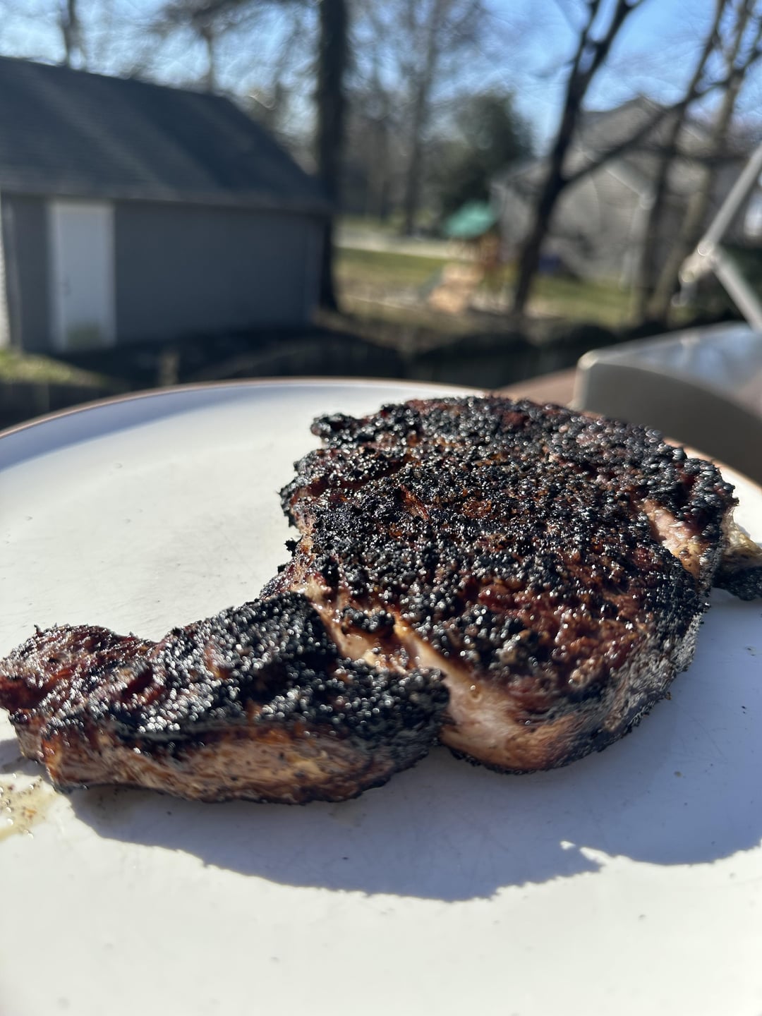 “Burnt” ribeye - Dining and Cooking