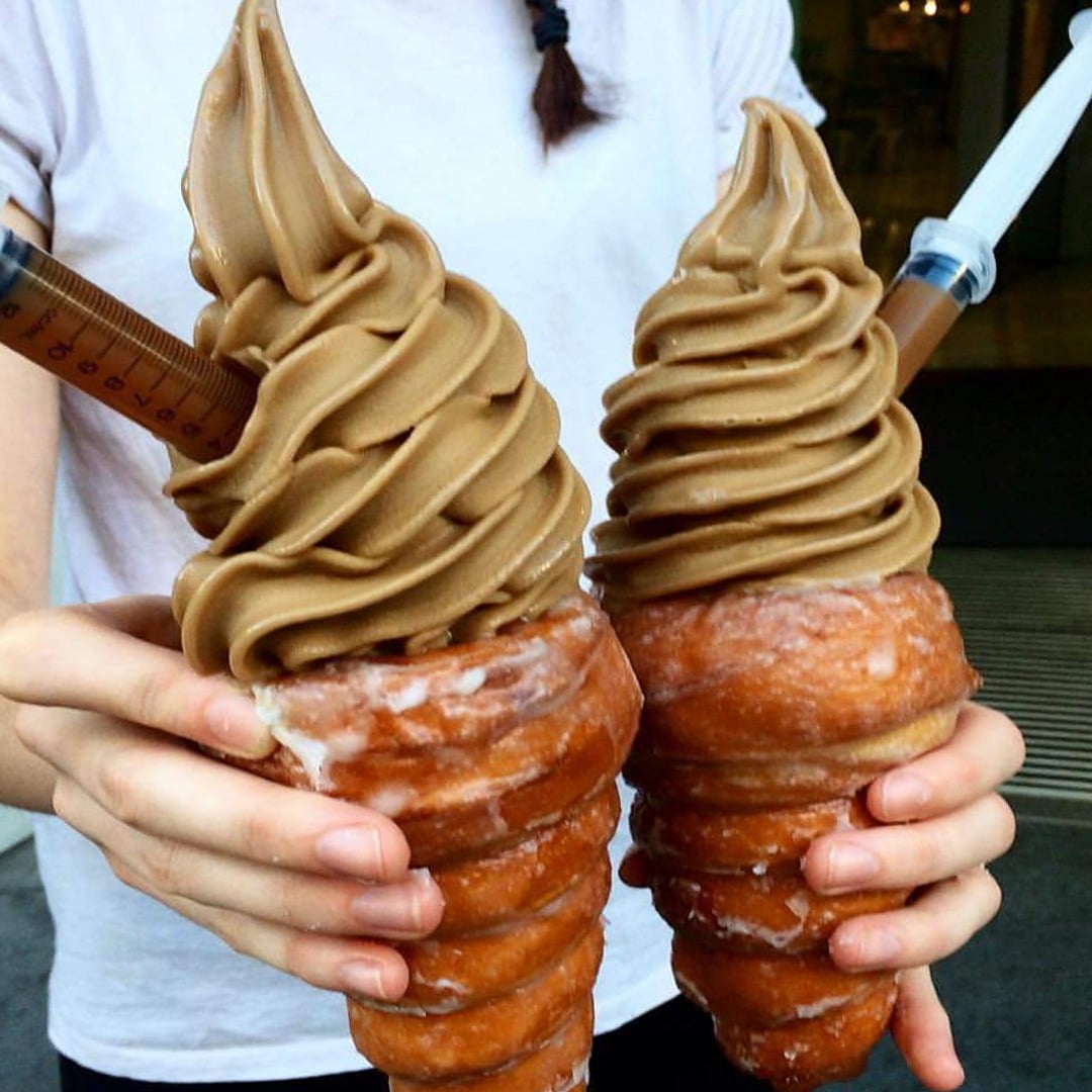 Caramel doughnut cone with salted caramel syringe (1080×1080) - Dining ...