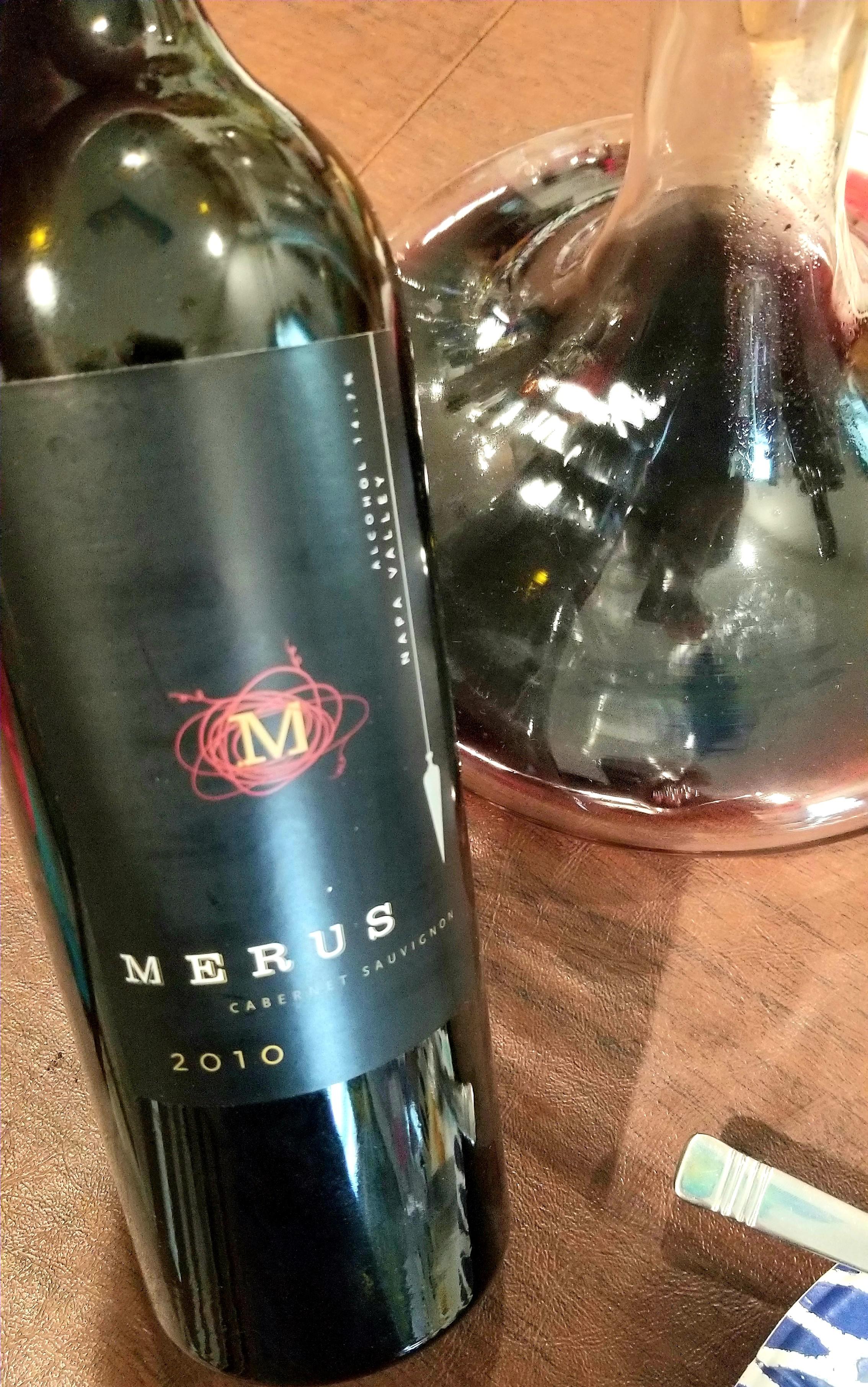 Merus Wines Napa Valley Cabernet Sauvignon 2010 - Dining and Cooking