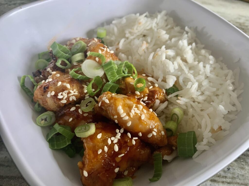 Re-imagined take on a Chinese-American classic: sesame chicken but ...