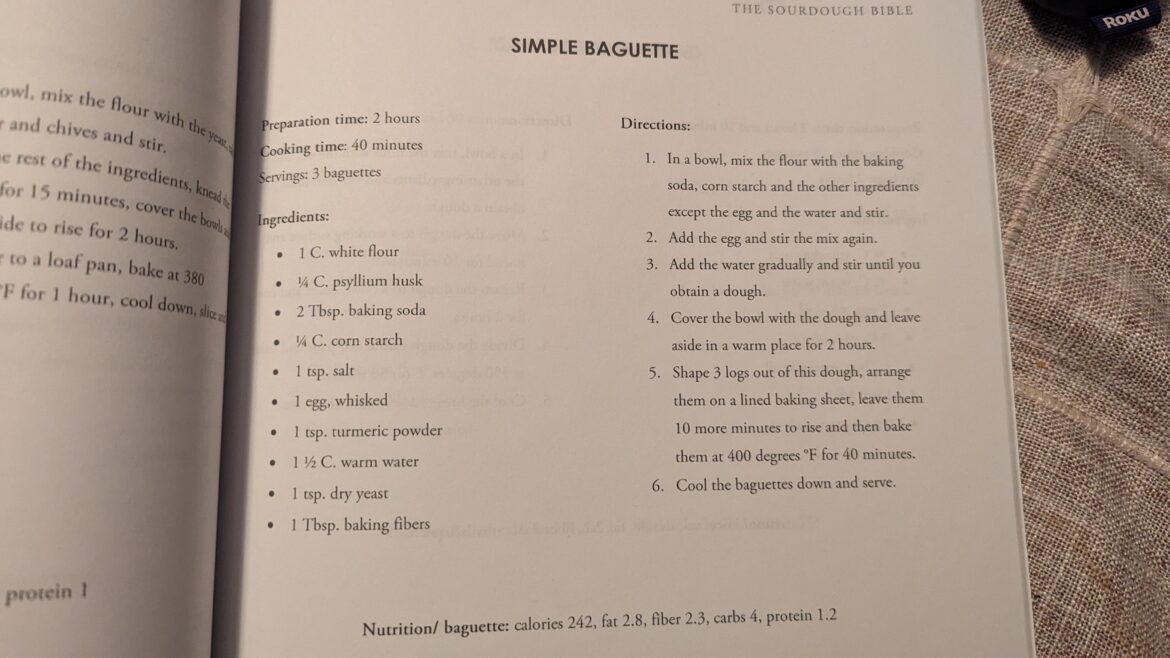 1 TBSP of Baking Fibers for Baguette Recipe? What are baking fibers ...