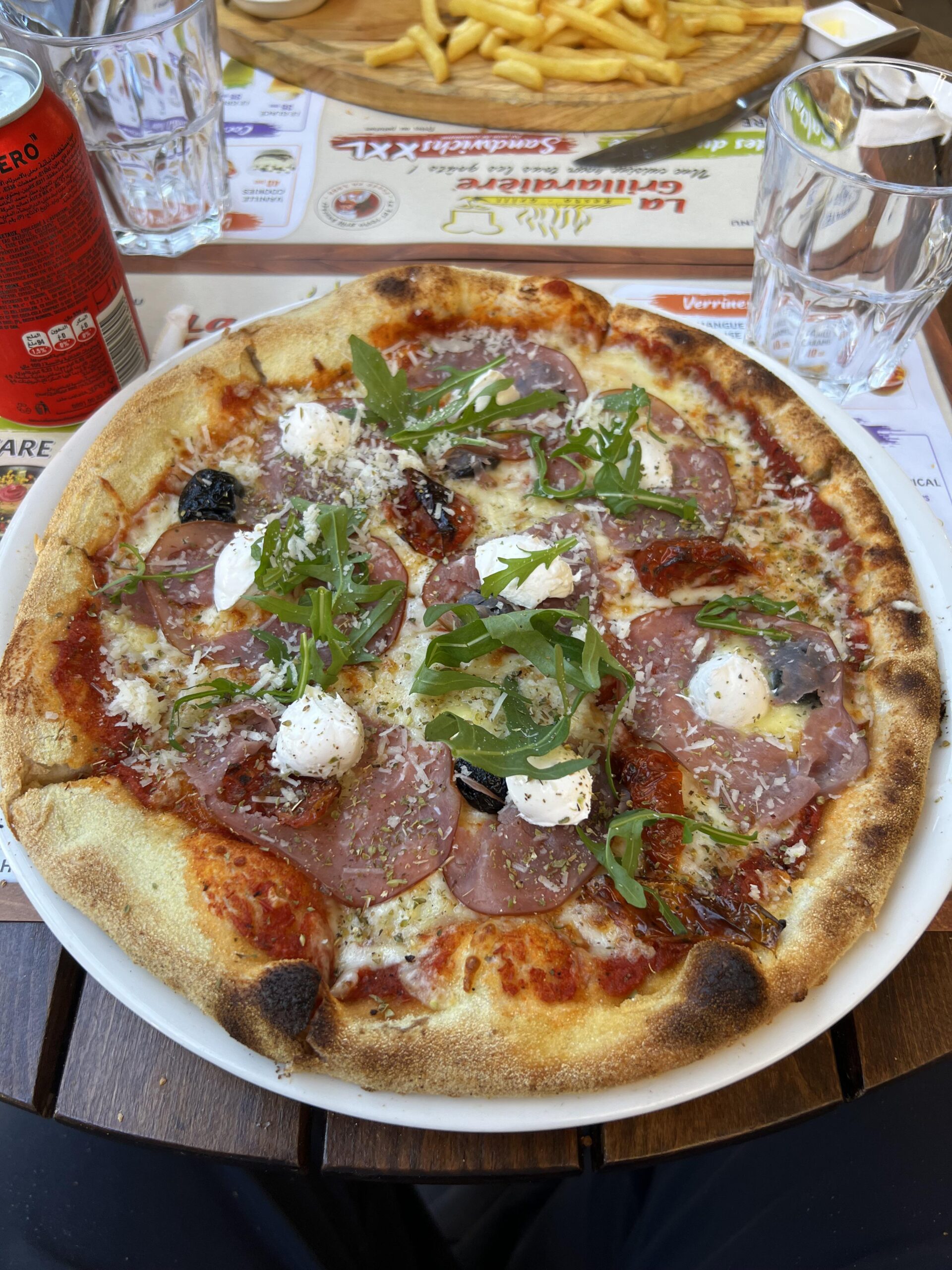 Italian Pizza in a French Bistro in Morocco - Dining and Cooking