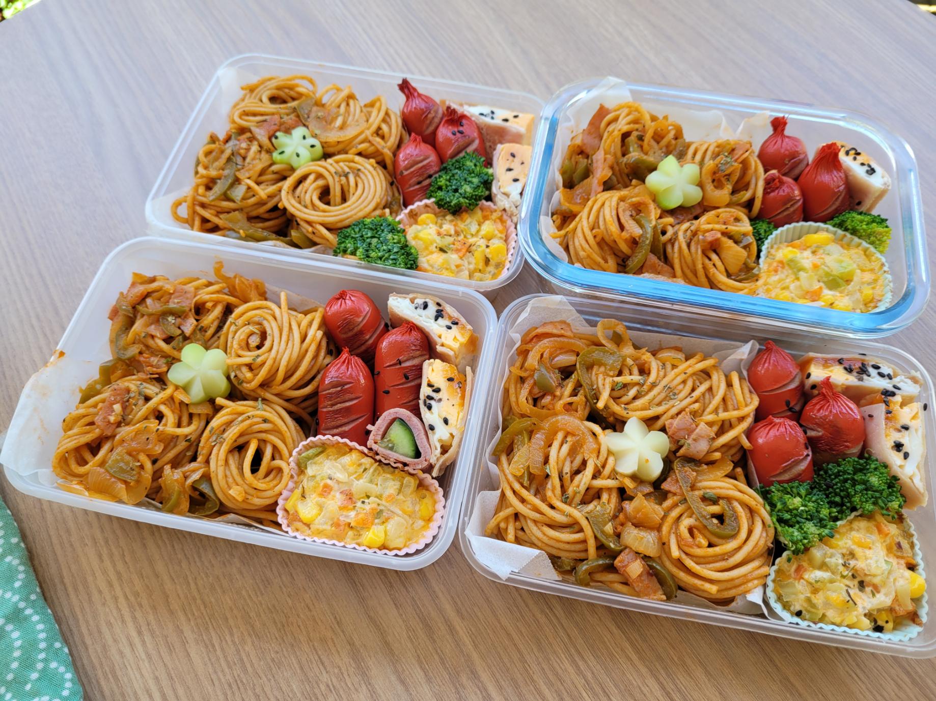 Napolitan spaghetti bento boxes I made for me and my friends! - Dining ...