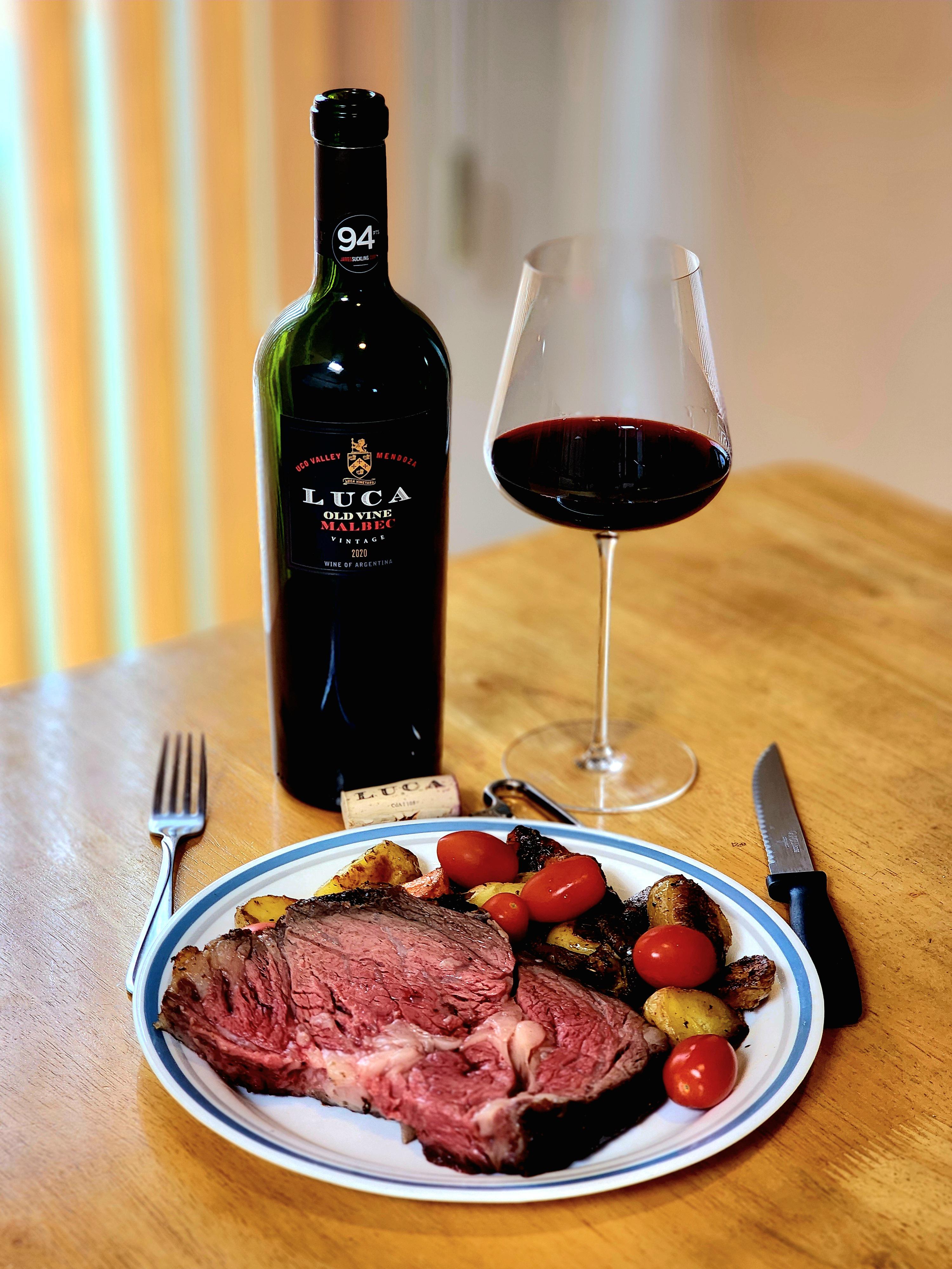 Luca Old Vine Malbec and Prime Rib Roast - Dining and Cooking
