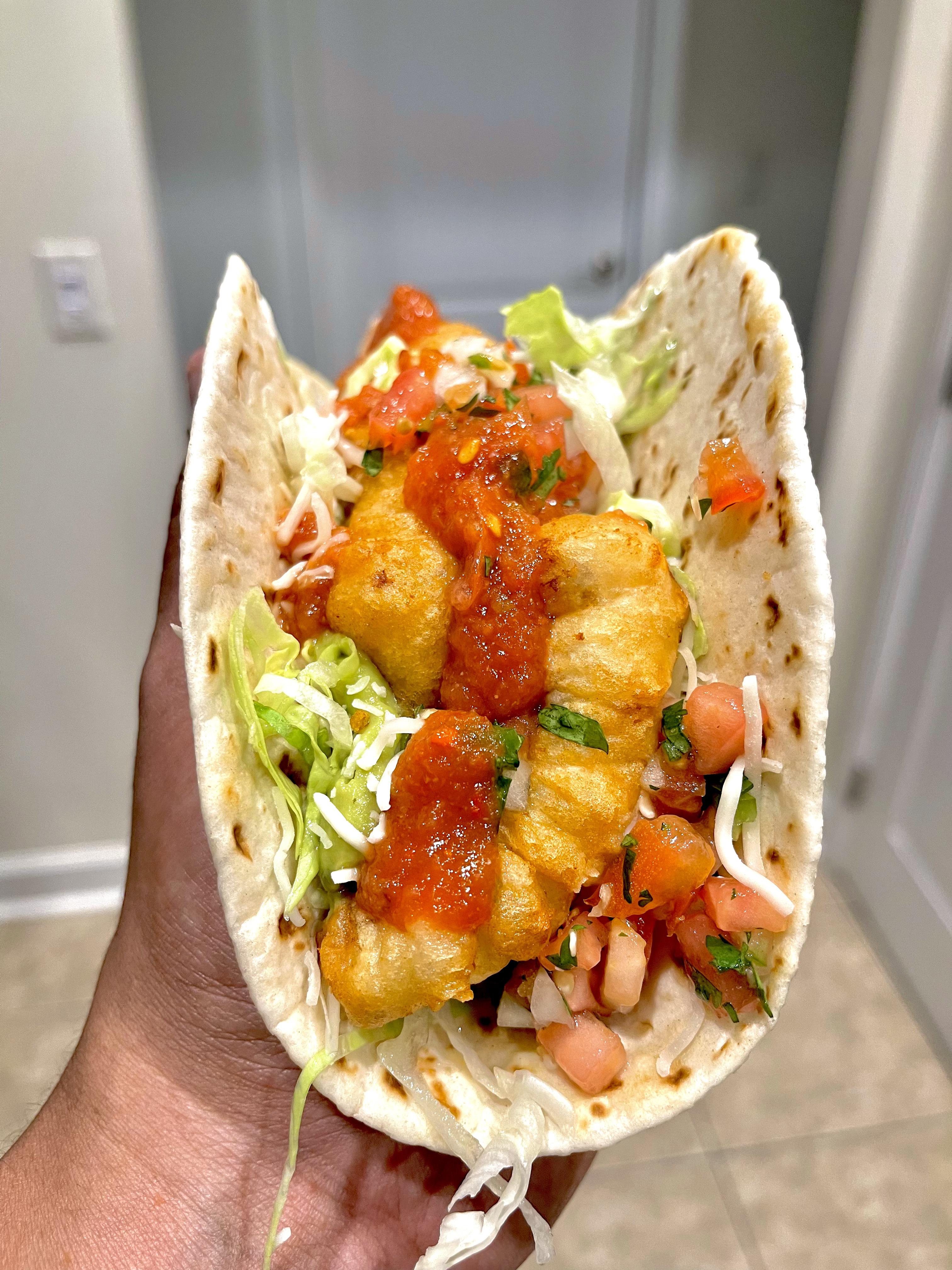 Baja beer battered fish taco. - Dining and Cooking