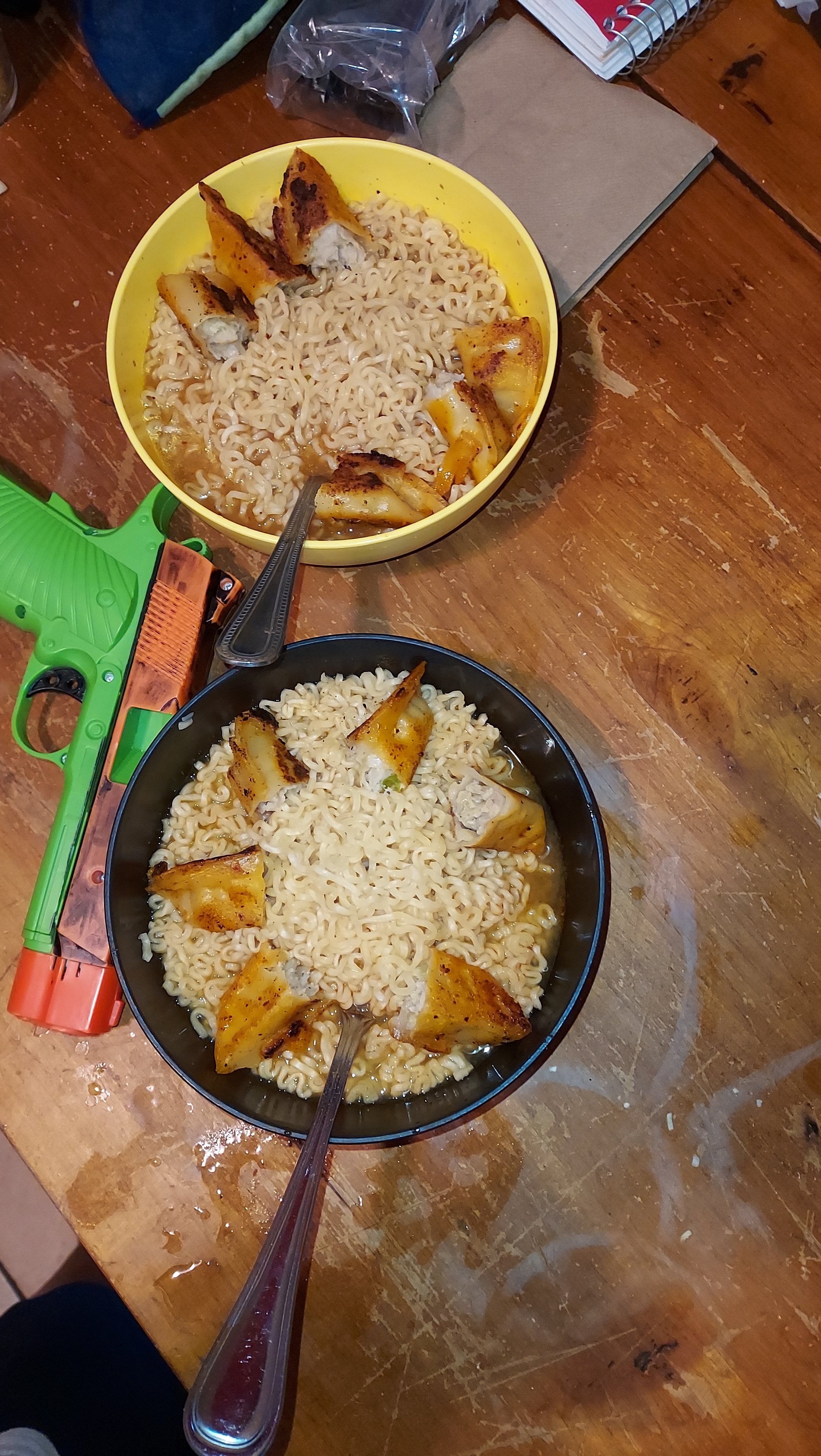 Maruchan Ramen and Pork Dumplings kind of day - Dining and Cooking