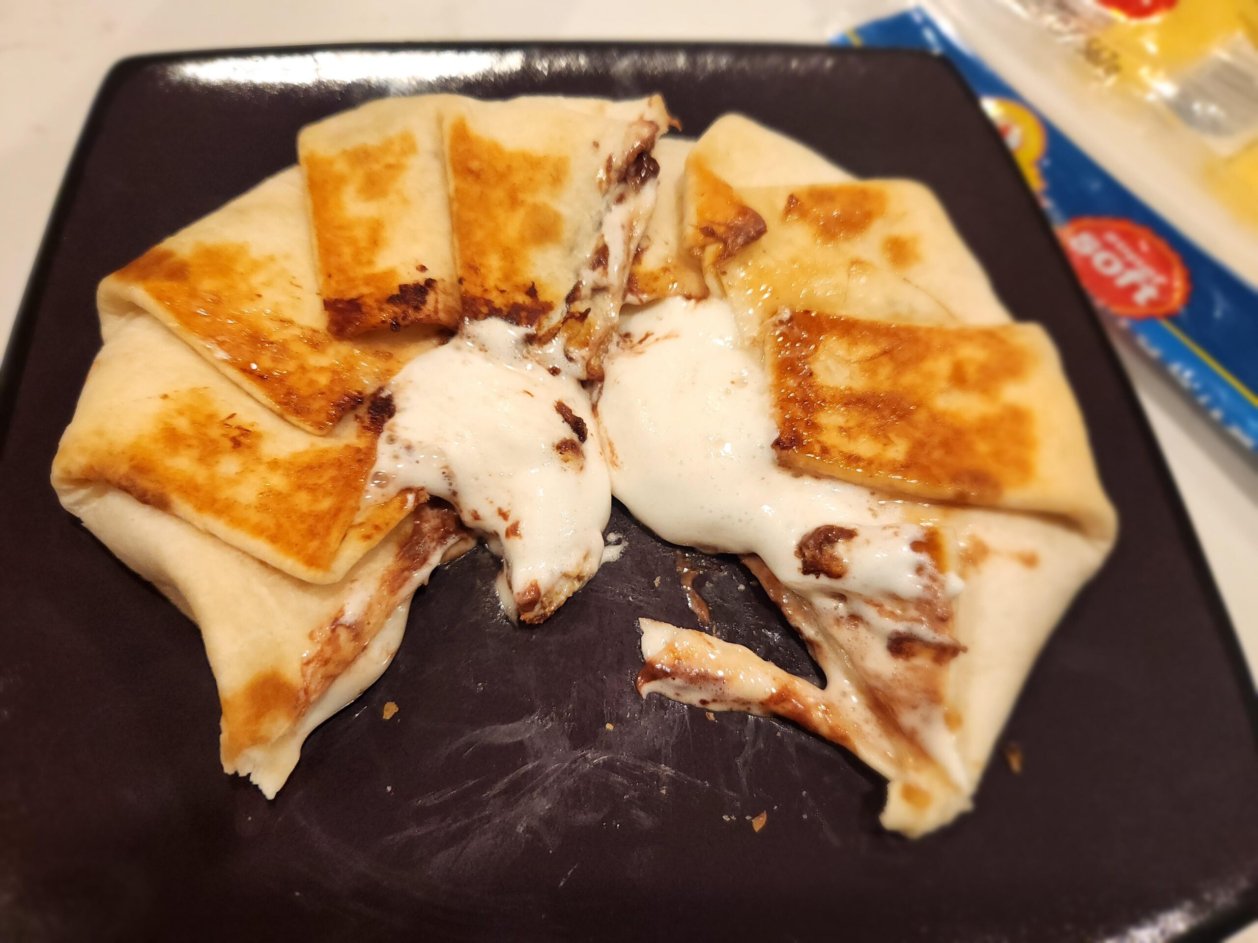 By popular request- here's the cross section of my Smores Crunchwrap ...