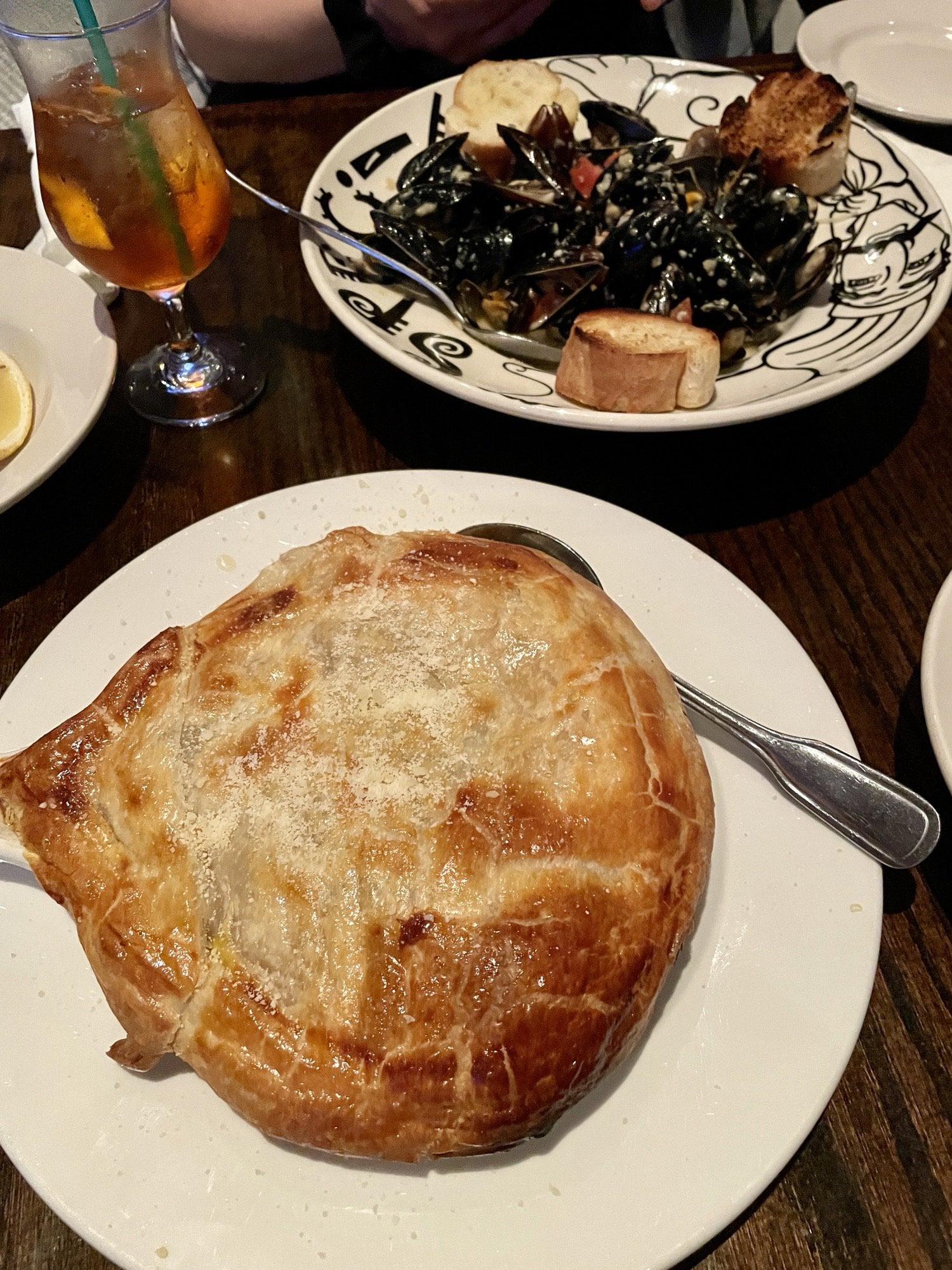 Chicken Pot Pie and Mussels from Marge’s Still - Dining and Cooking