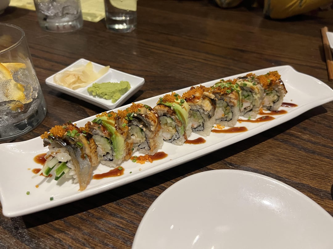 A5 Wagyu Nigiri. Delicious! Also got a dragon roll. (Soto in Austin ...