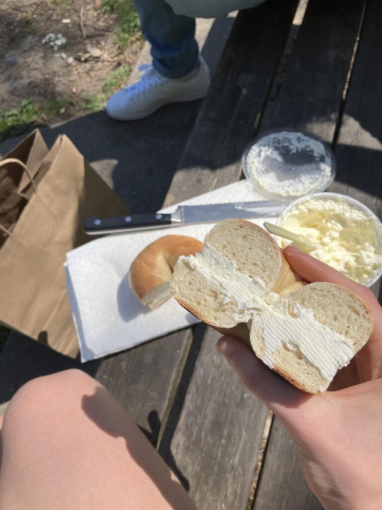 The first really nice spring day means bagels in the park. - Dining and ...