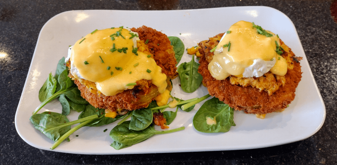 Blue Crab Cake Benedict W Fried Green Tomatoes Ruby Slipper New