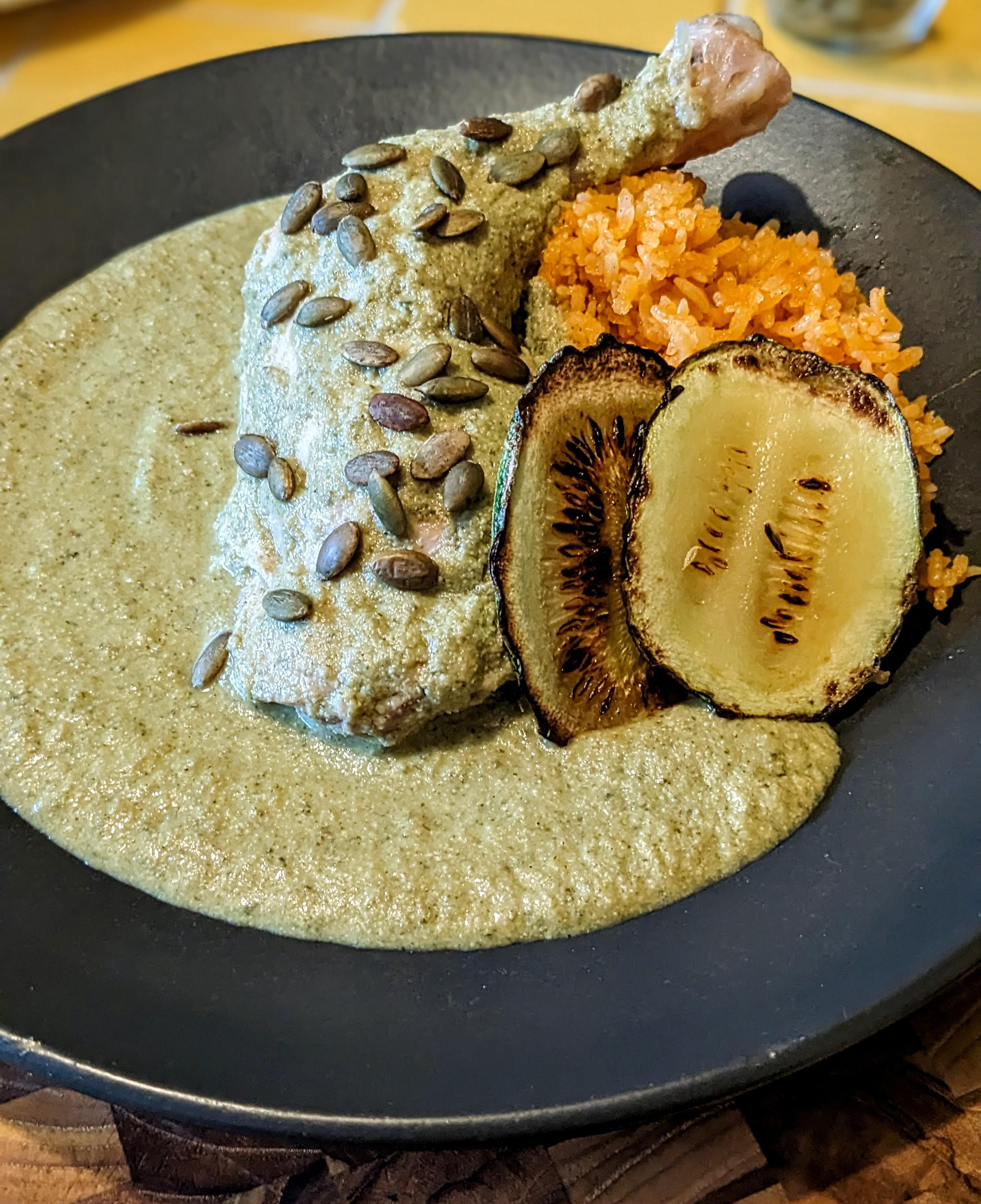 Chicken in Green Pipián Sauce - Dining and Cooking