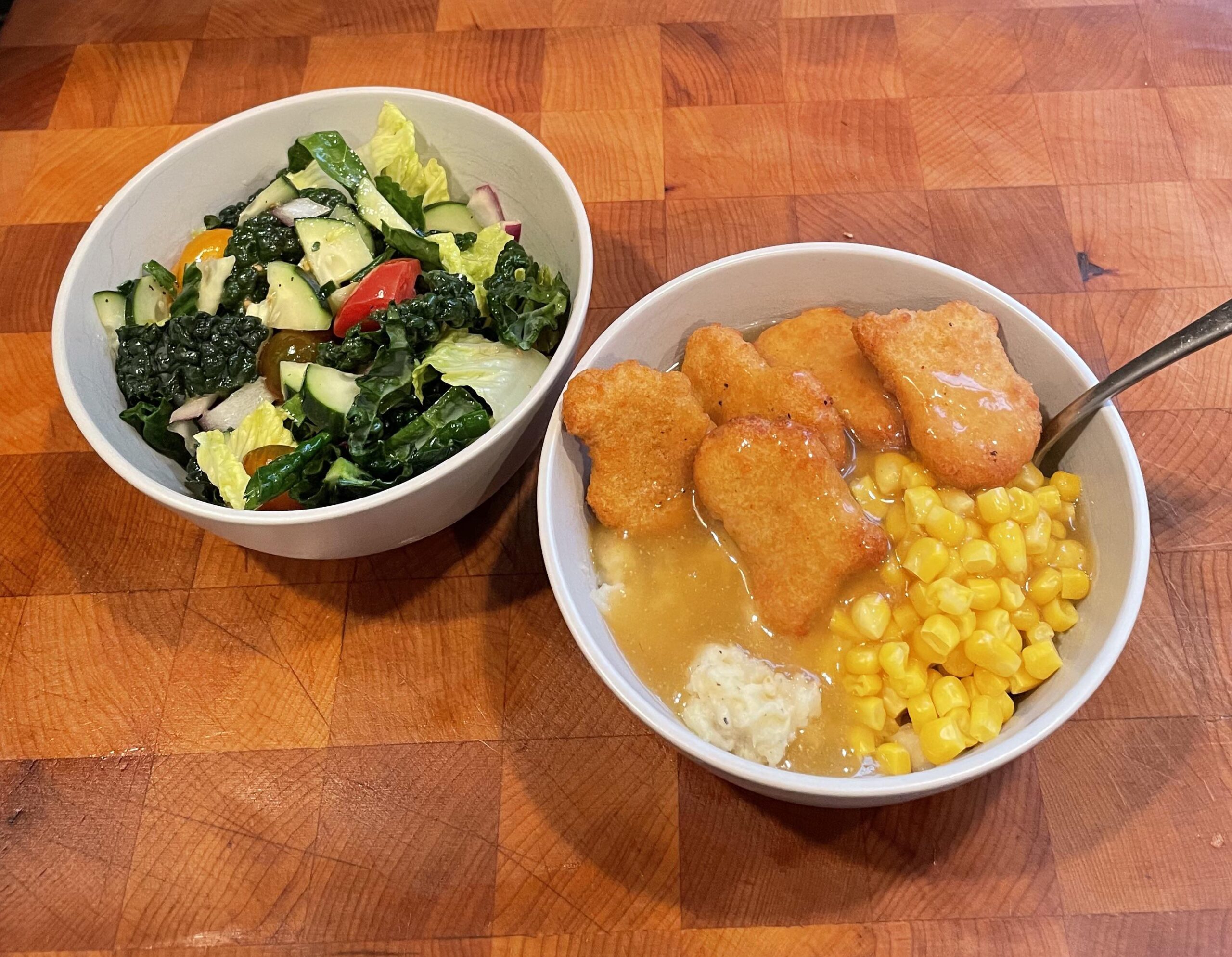 KFC bowl (and salad) - Dining and Cooking