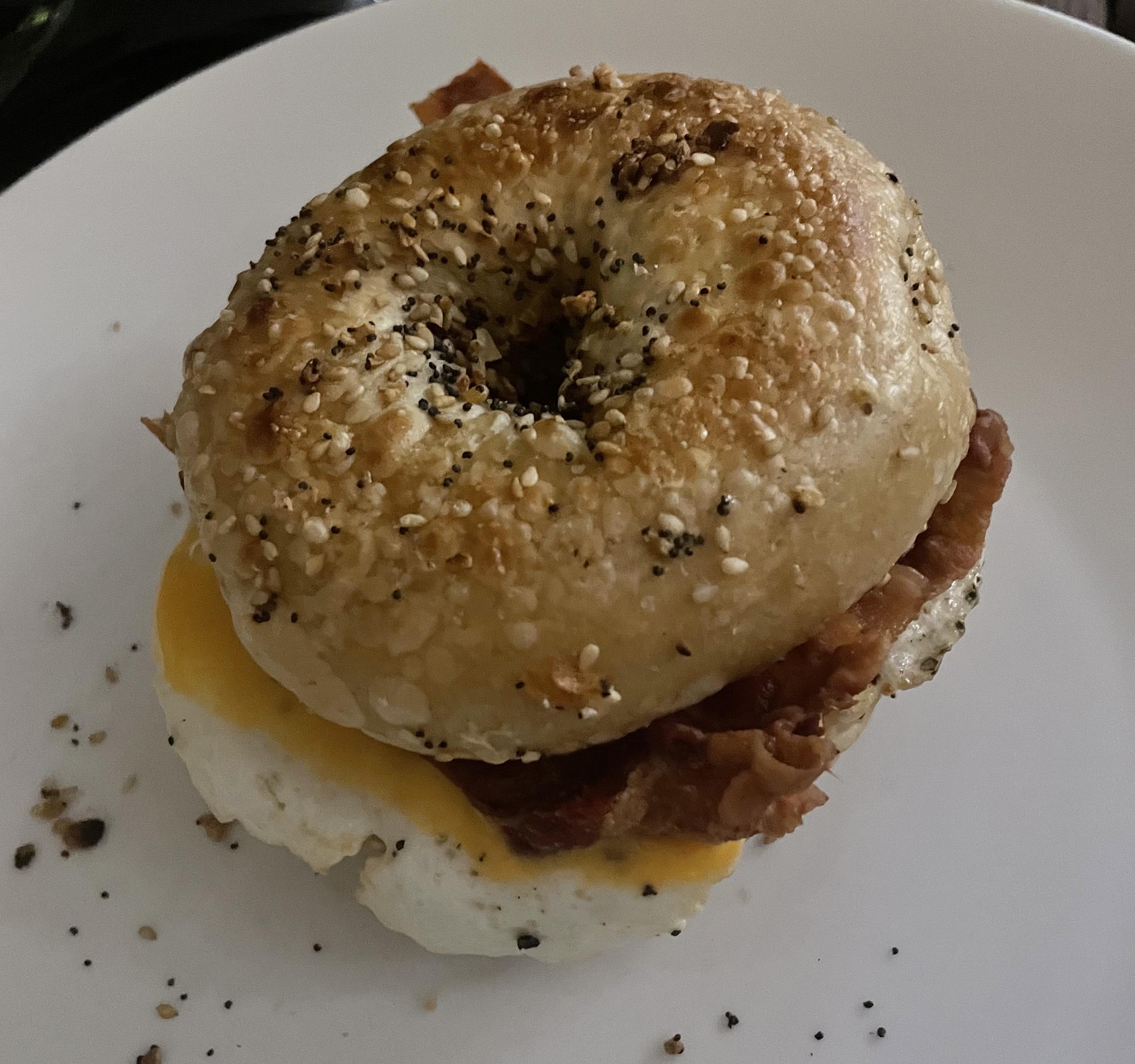 BEC on Everything Bagel - Dining and Cooking