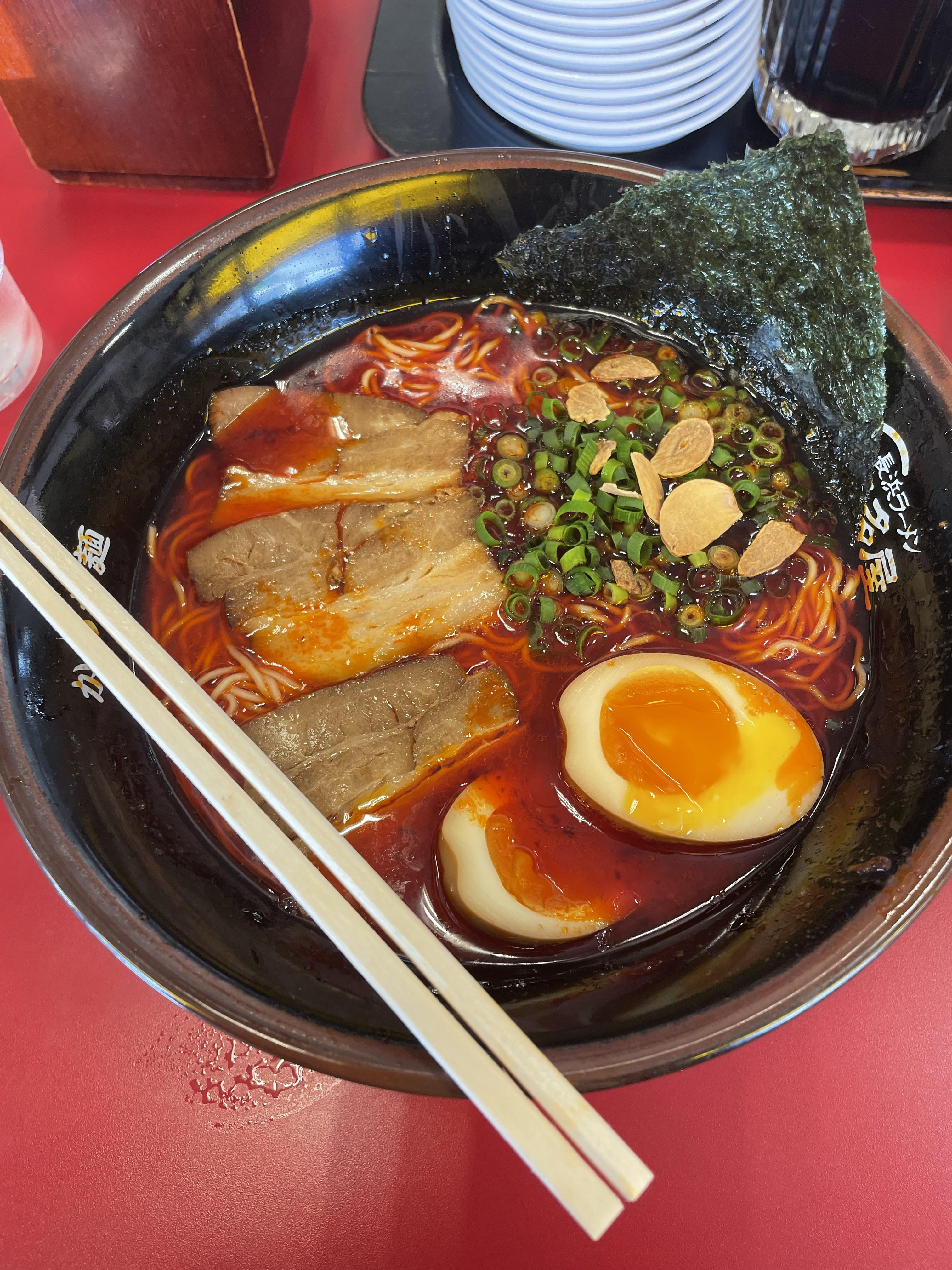 Spicy Ramen @ Hakataya in Iwakuni, JP - Dining and Cooking