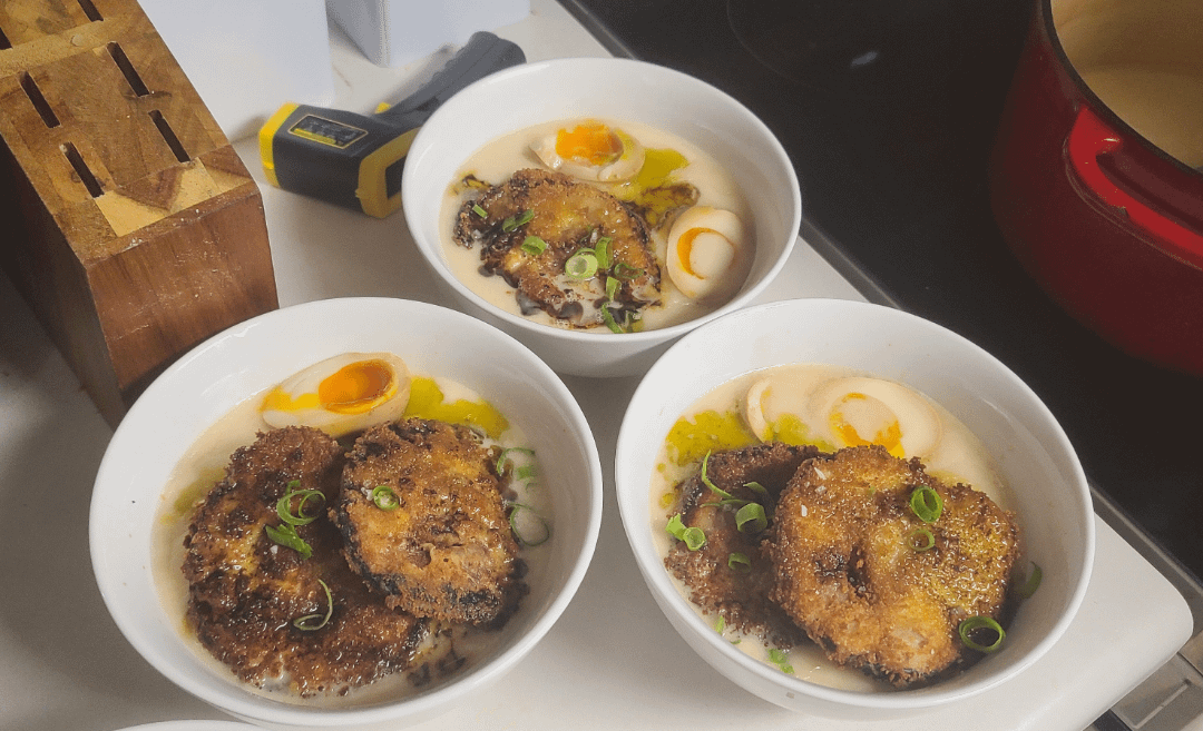 just some simple tonkotsu with panko fried chasu - Dining and Cooking
