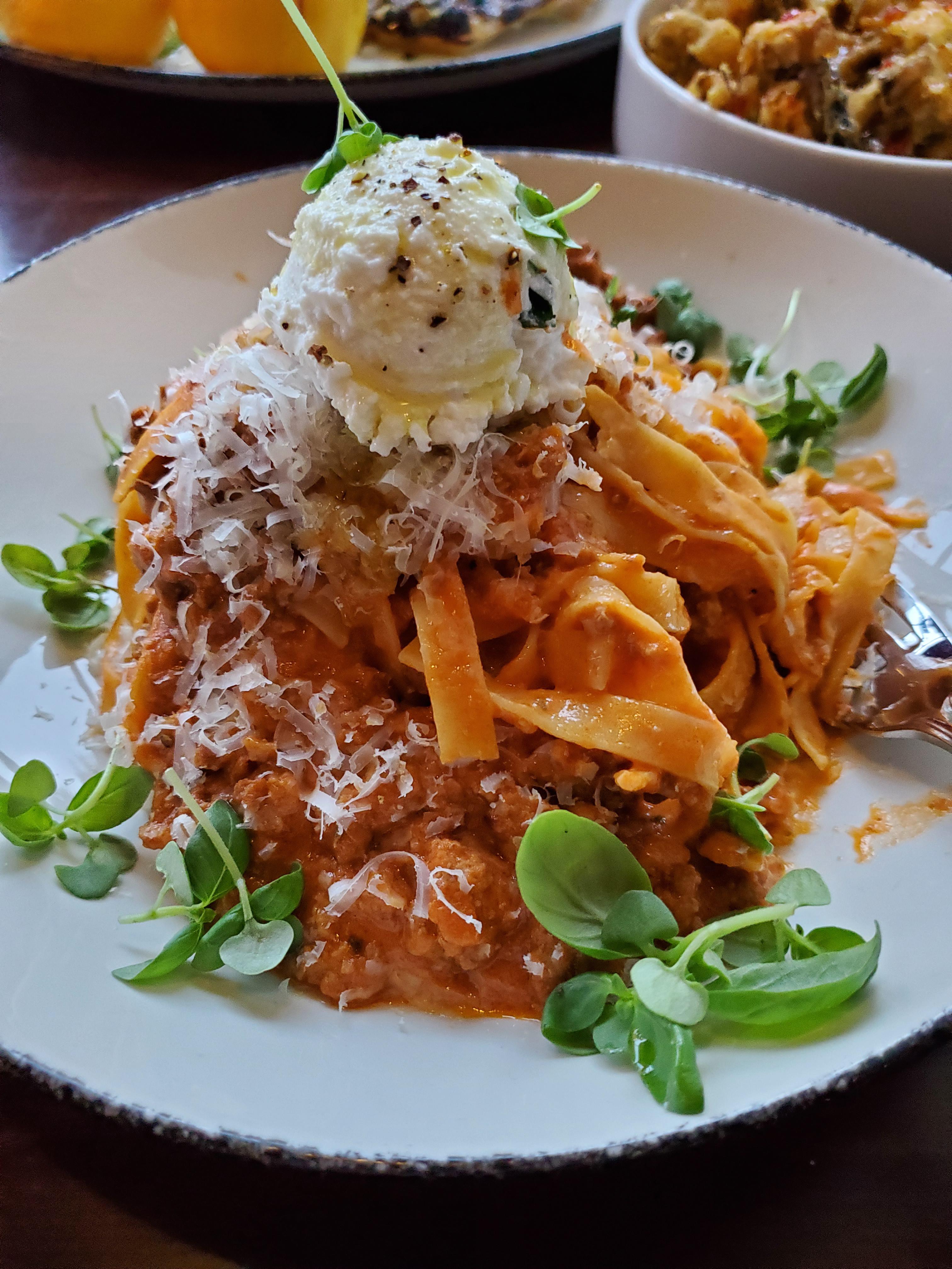 Tagaliatelle Bolognese from La Mondina in Brielle, NJ. FANTASTIC ...