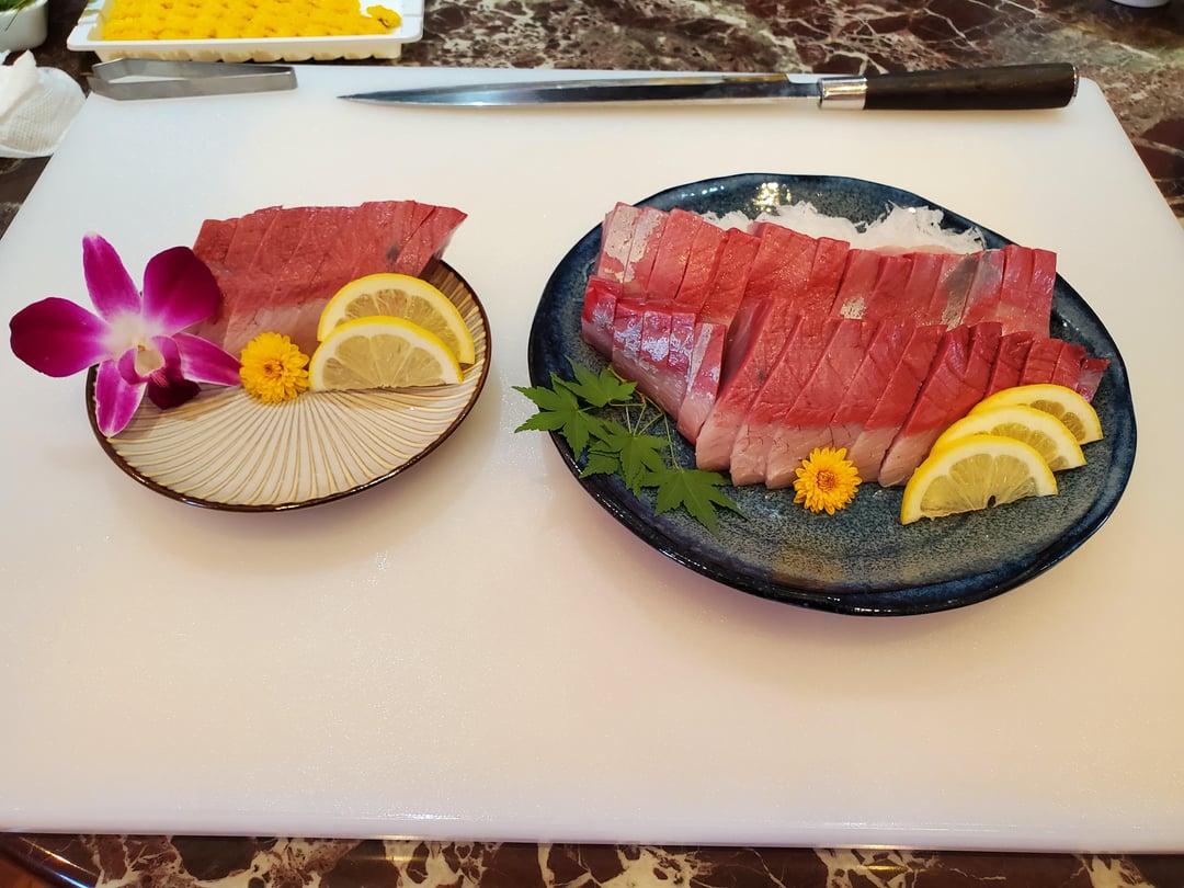 Made Hamachi and Salmon sashimi for tonight's family dinner. - Dining ...