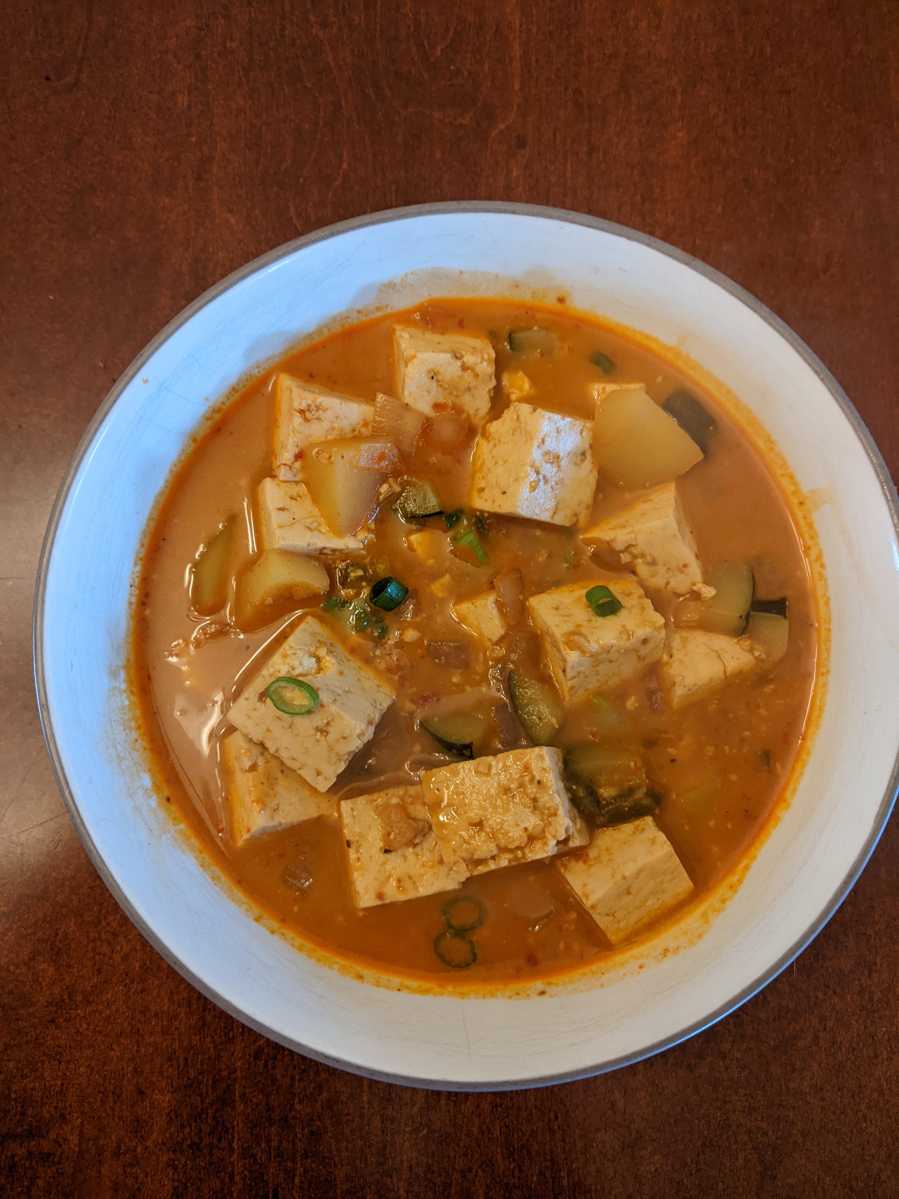 Spicy Doenjang Chigae - Fermented Soybean Stew - Dining and Cooking