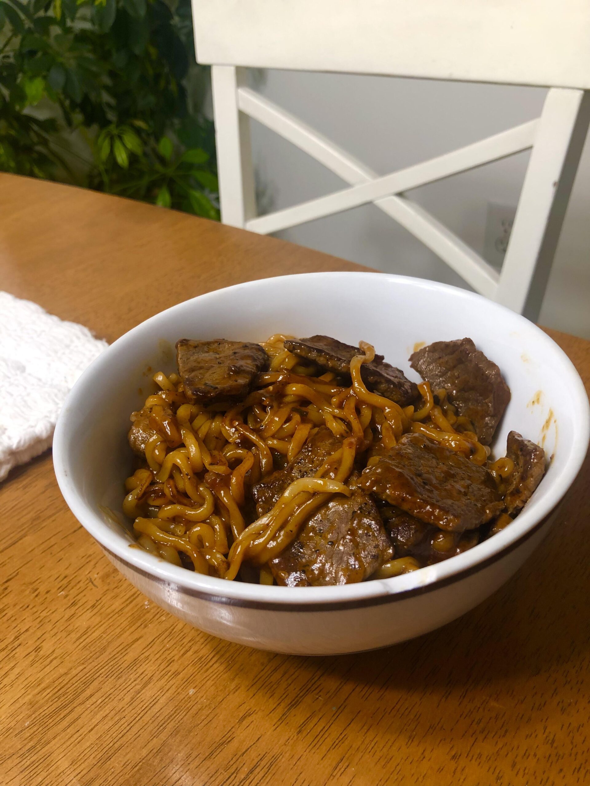 2x spicy Korean Ram-don with deer steak - Dining and Cooking