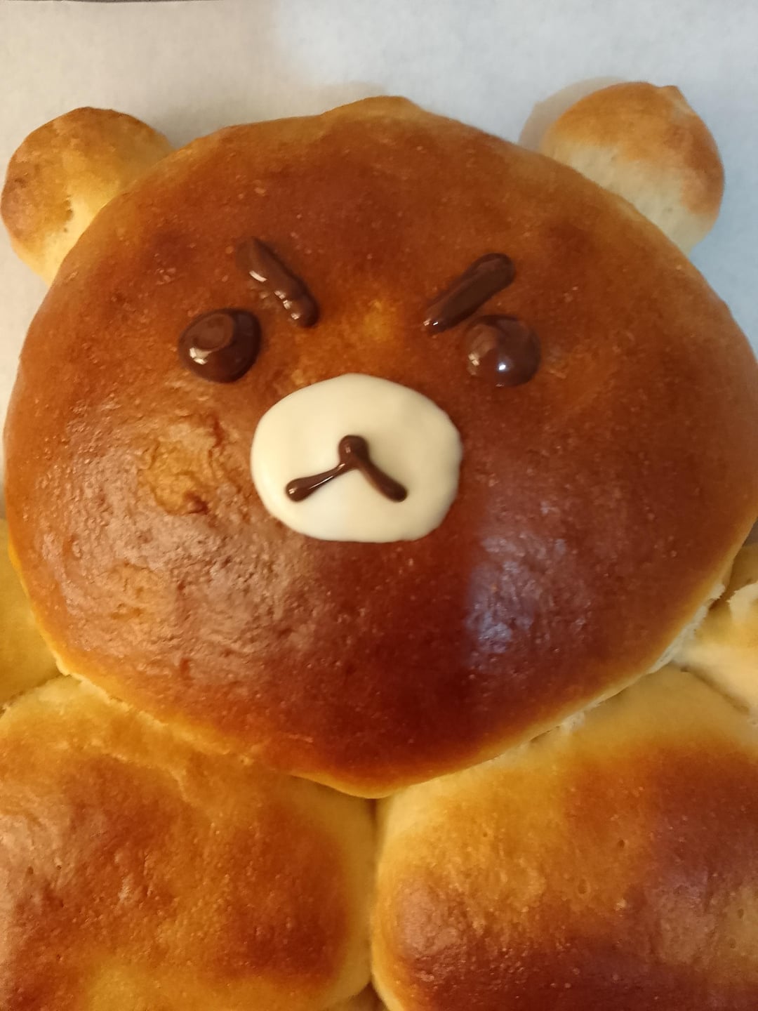 My second try at buff bear sweet bread 🐻 - Dining and Cooking