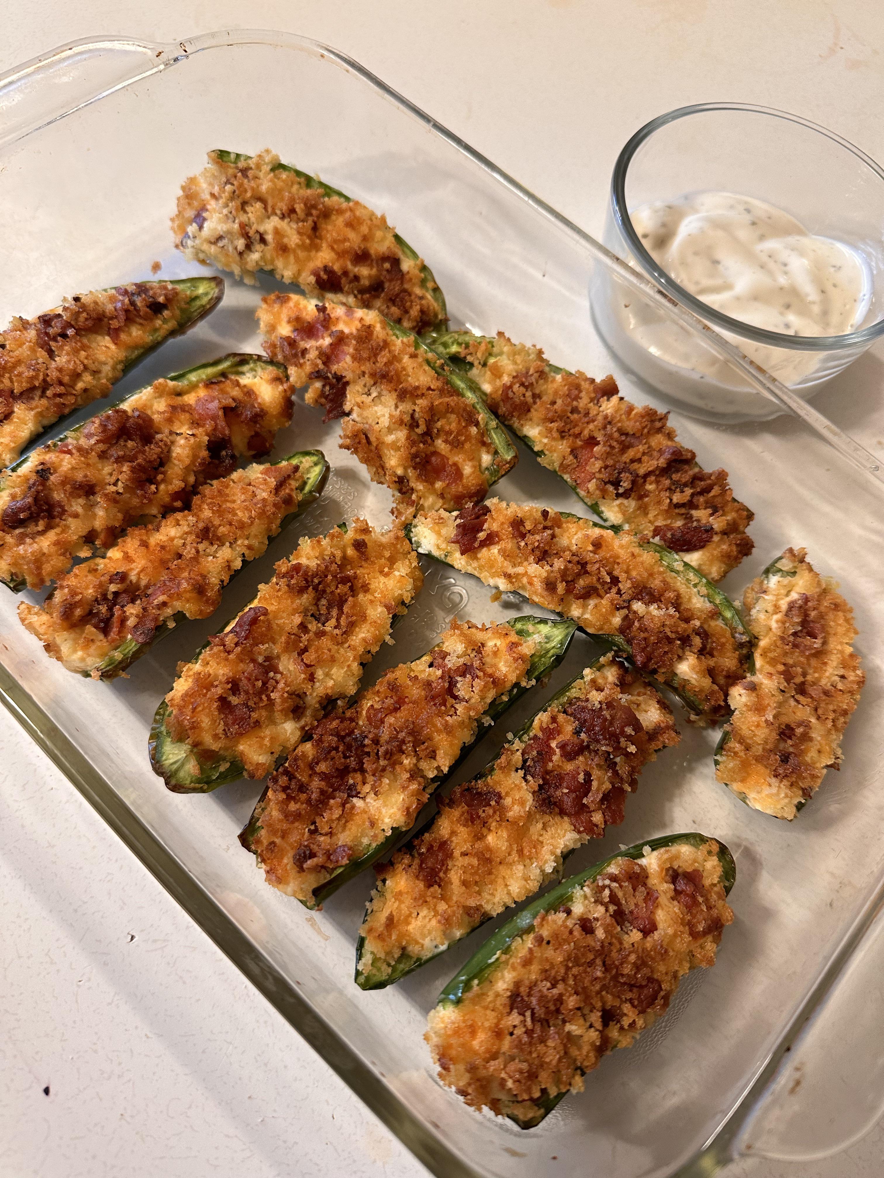 [homemade] cheesy bacon jalapeño poppers - Dining and Cooking