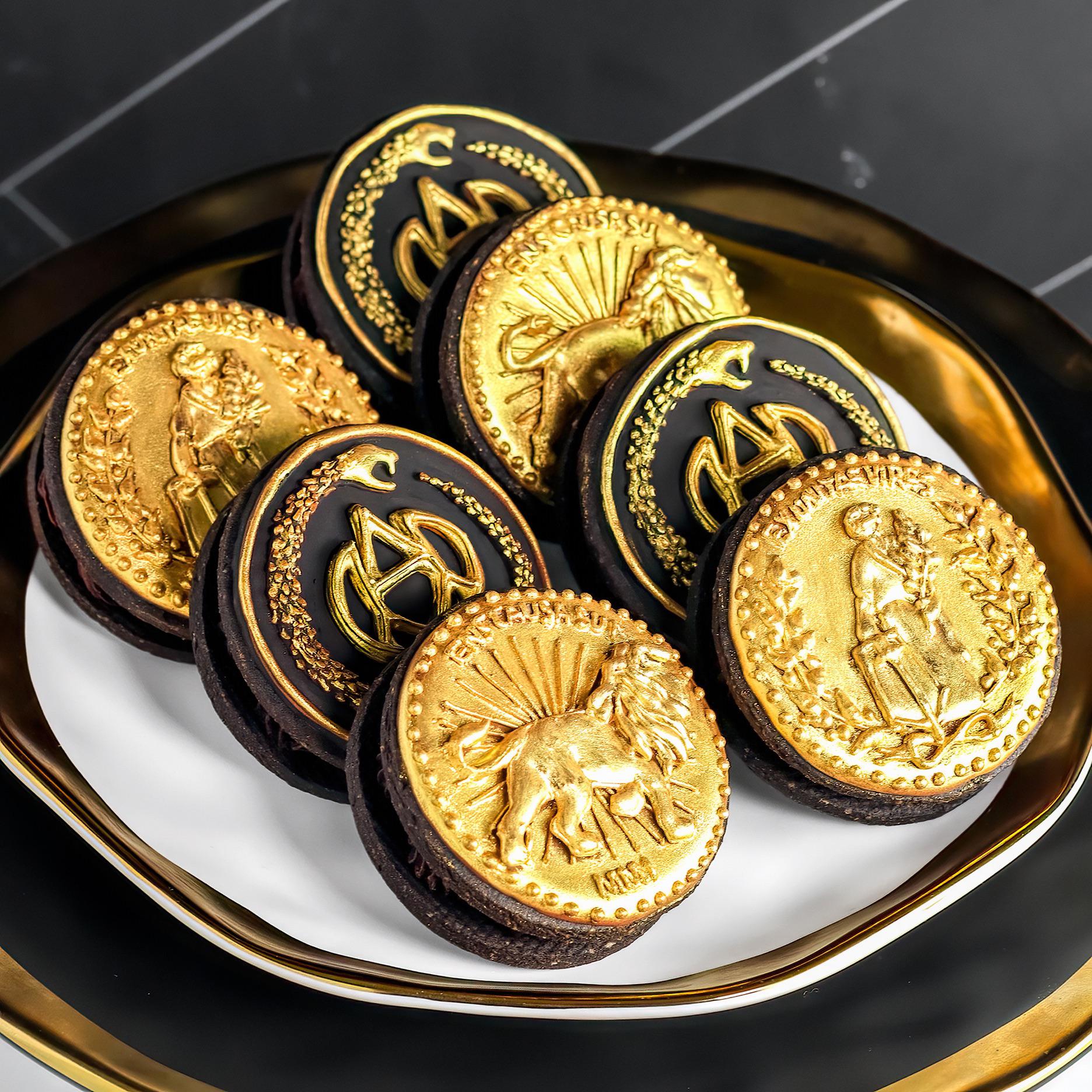 [homemade] Dark chocolate sandwich cookies inspired by Jon Wick. They ...