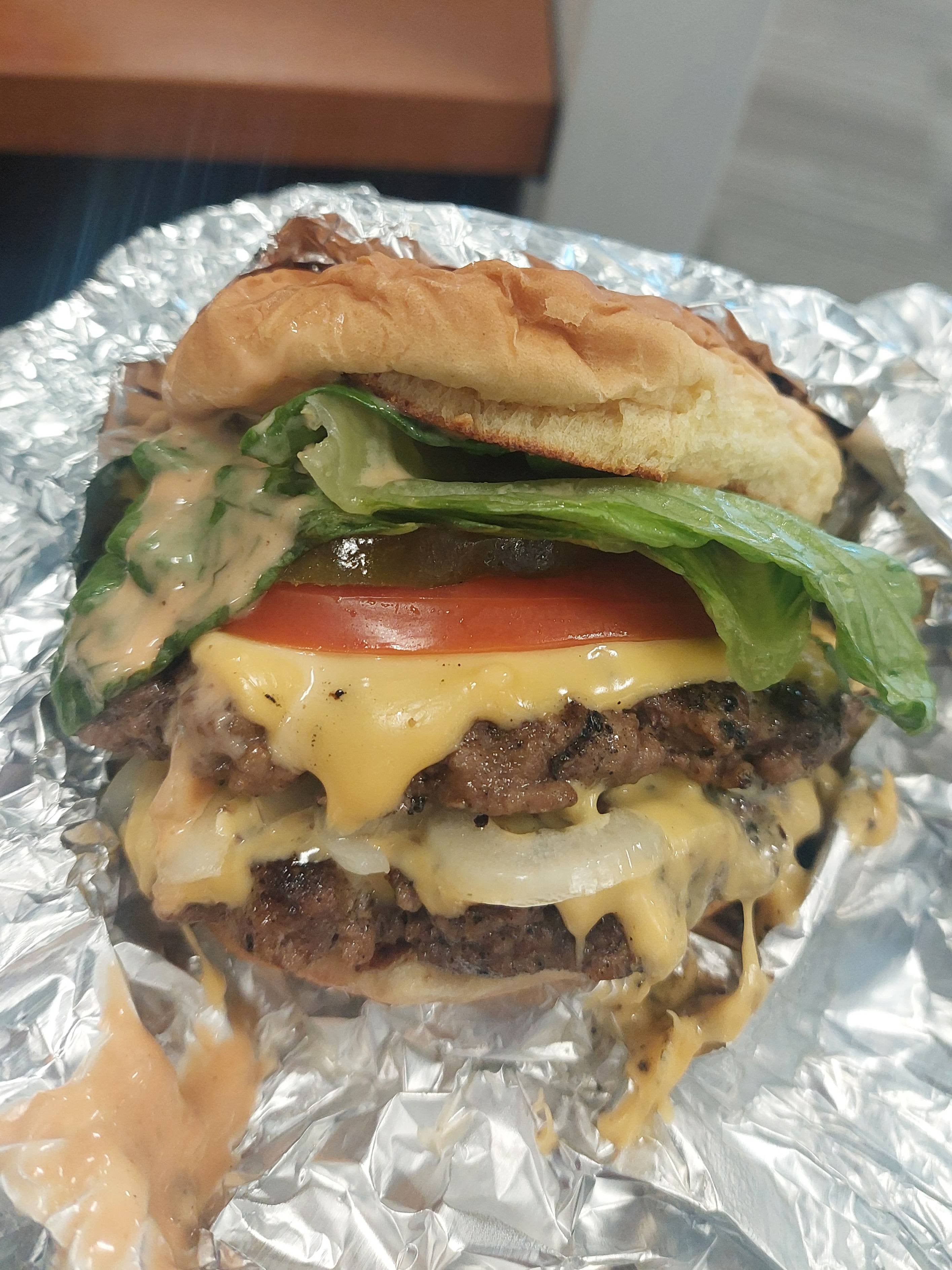 Leftovers prepared and served Five Guys style (wrapped in foil for 2 ...