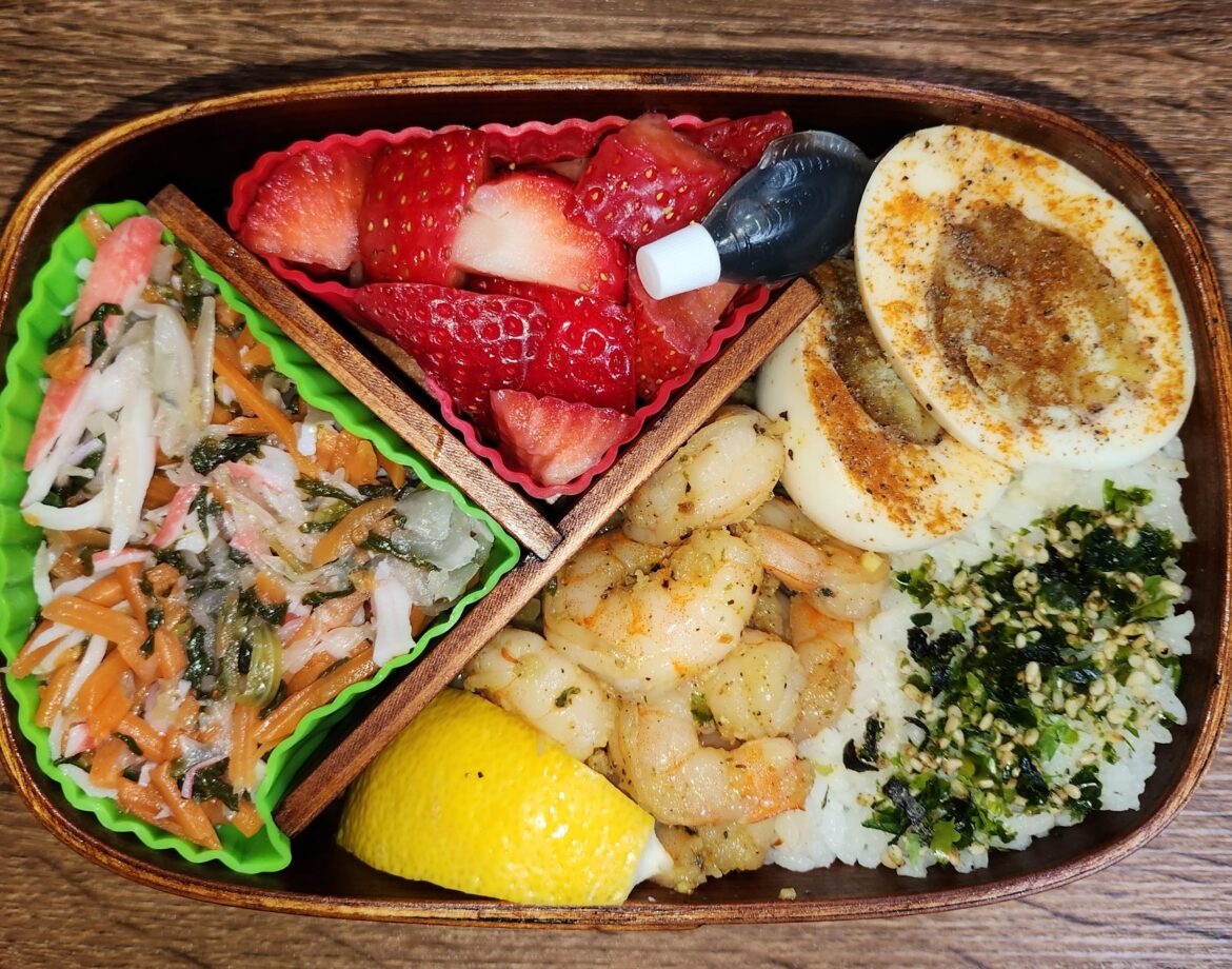 buttery shrimp bento - Dining and Cooking