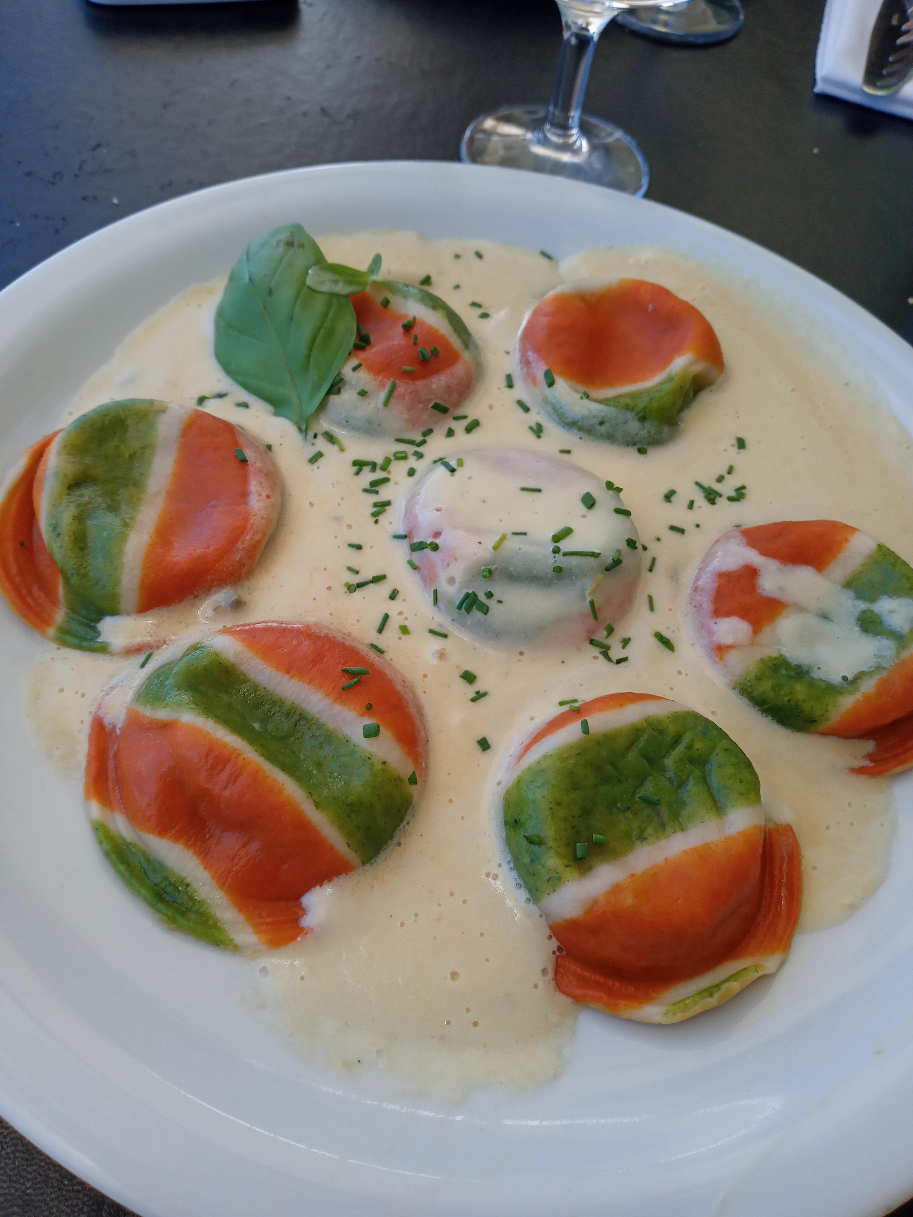 [OC] Panzotti with creamy white sauce - Dining and Cooking
