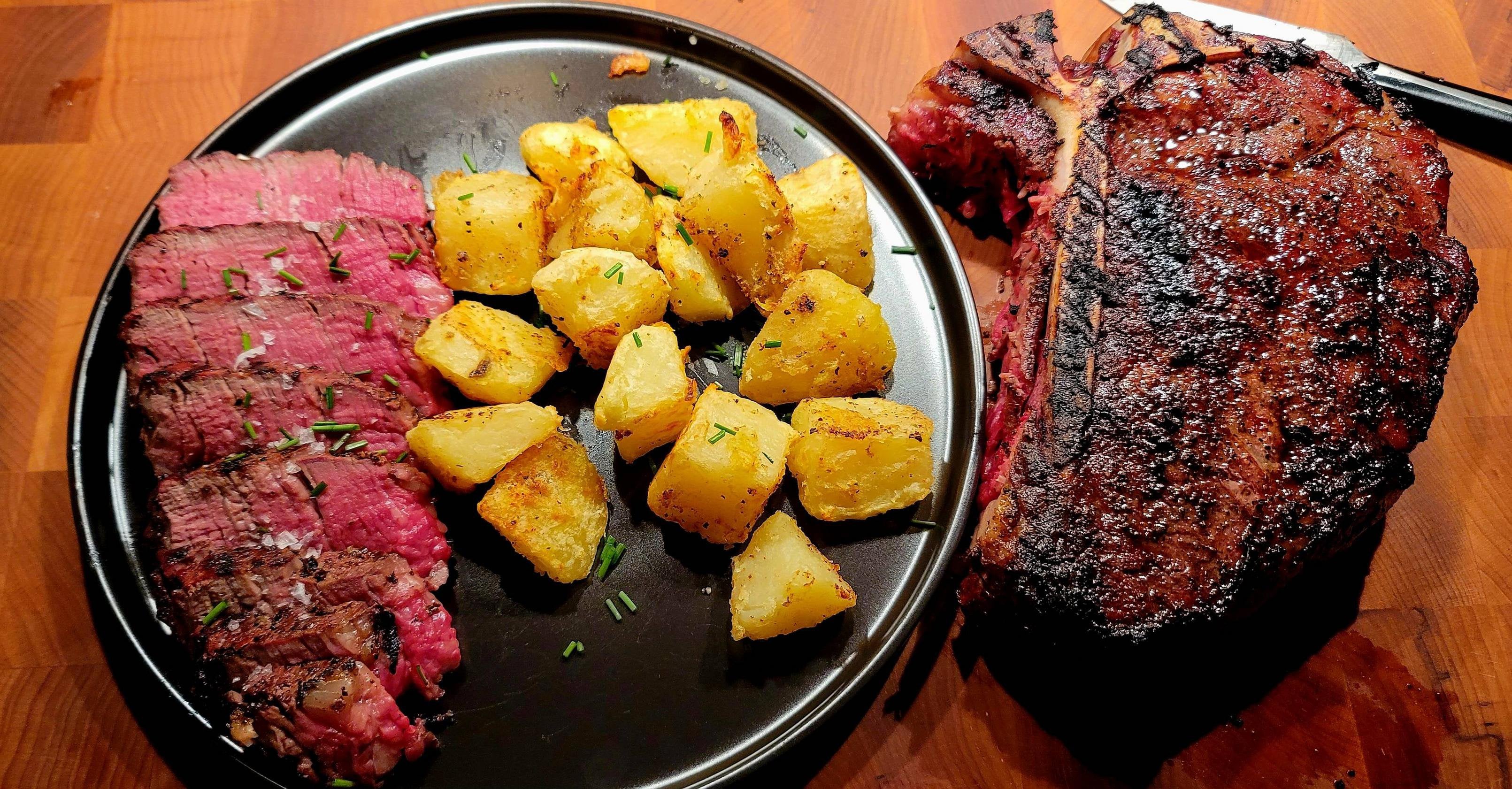 2 inch thick reverse seared porterhouse steak on the Jr. - Dining and ...