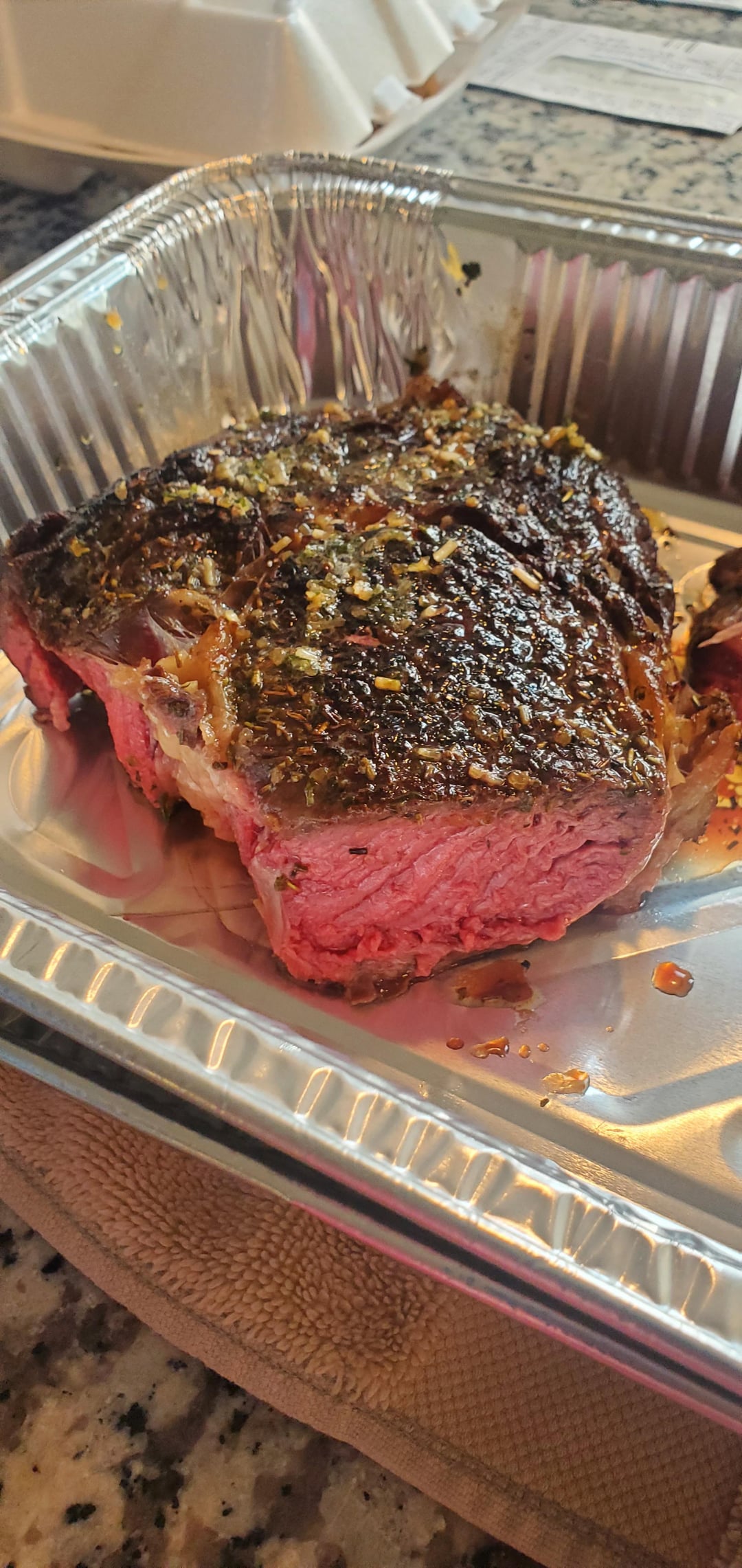 As promised, the second tomahawk for my 18th birthday with smoked crab ...