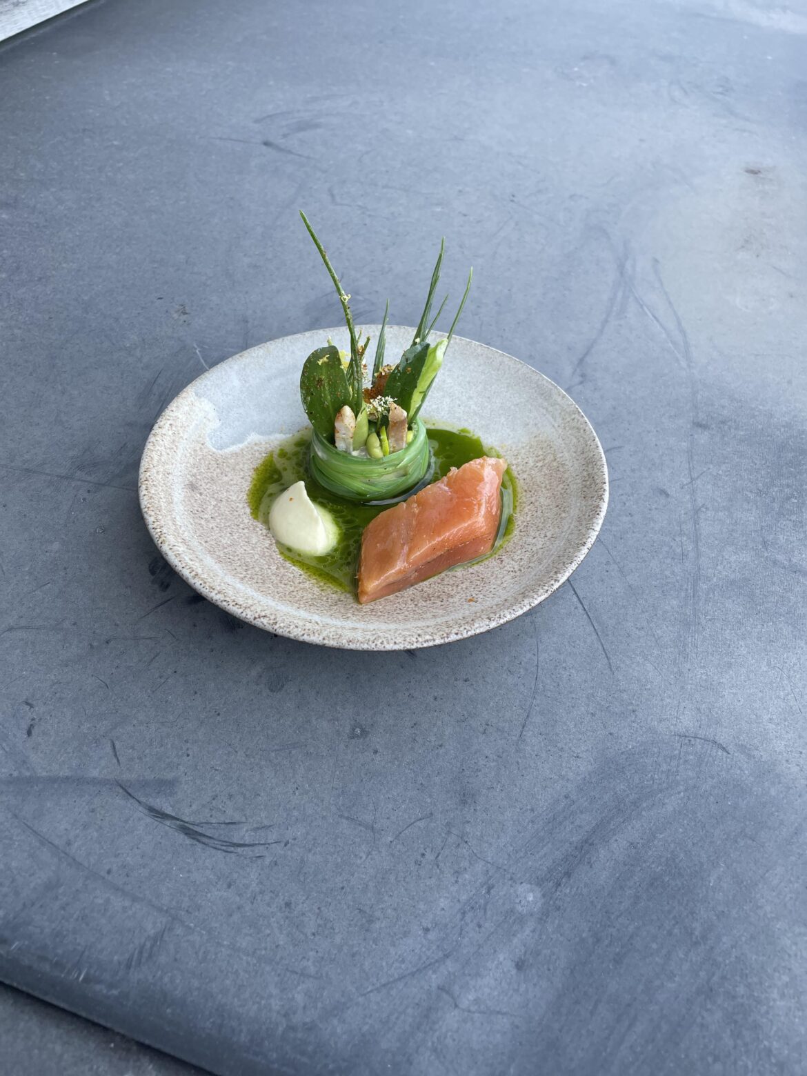 Rainbow trout, string beans, razor clams, lemon verbena - Dining and ...