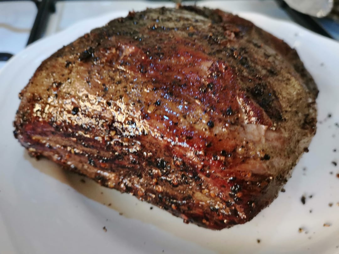 First attempt. 3lbs rump roast, 140 for 24 hours - Dining and Cooking
