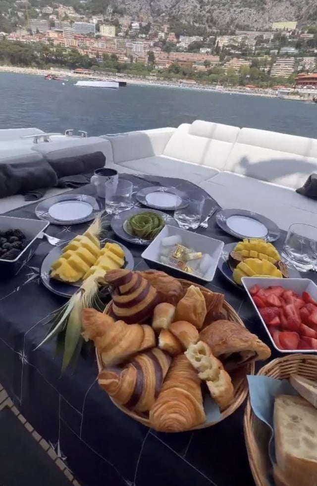Typical Monaco yacht breakfast - Dining and Cooking
