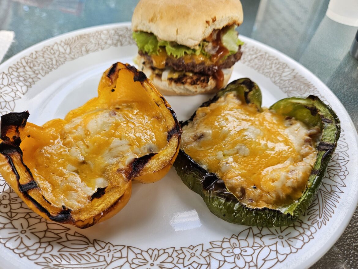 Grilled Venison Burgers and Bell Pepper Poppers - Dining and Cooking