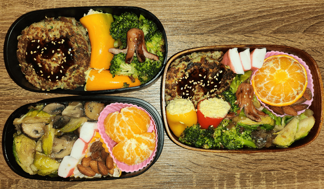 a week of bento leftovers, made into bentos for myself and my husband ...